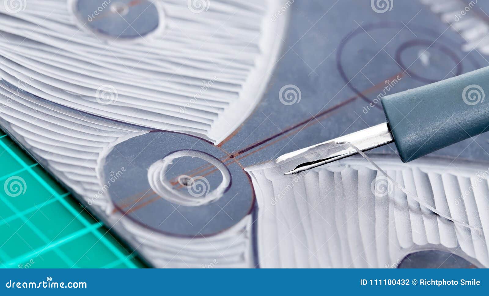 Lino Cutting a Lino Block Close Up. Stock Photo - Image of macro ...