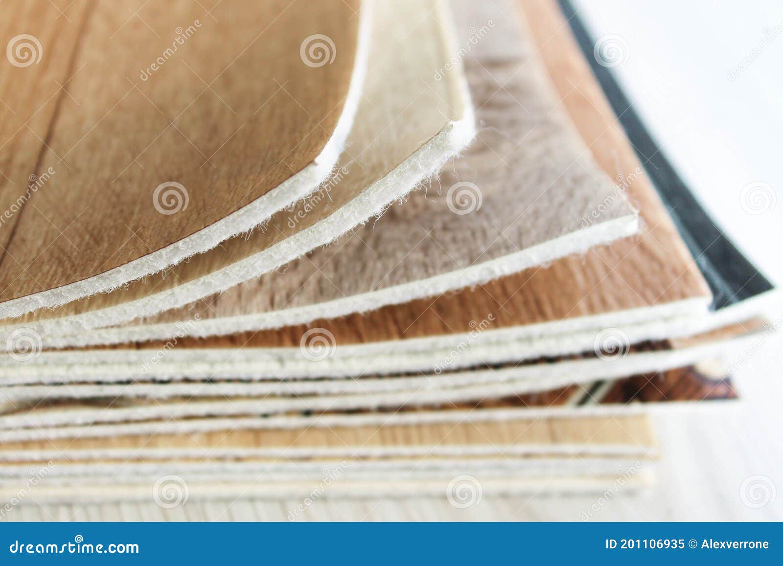 Linoleum Cut into Pieces. Samples of Flooring in a Bundle Stock Image ...