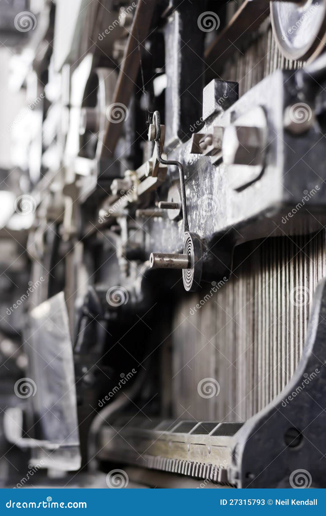 Linotype hot metal stock image. Image of machinery, newspapers - 27315793