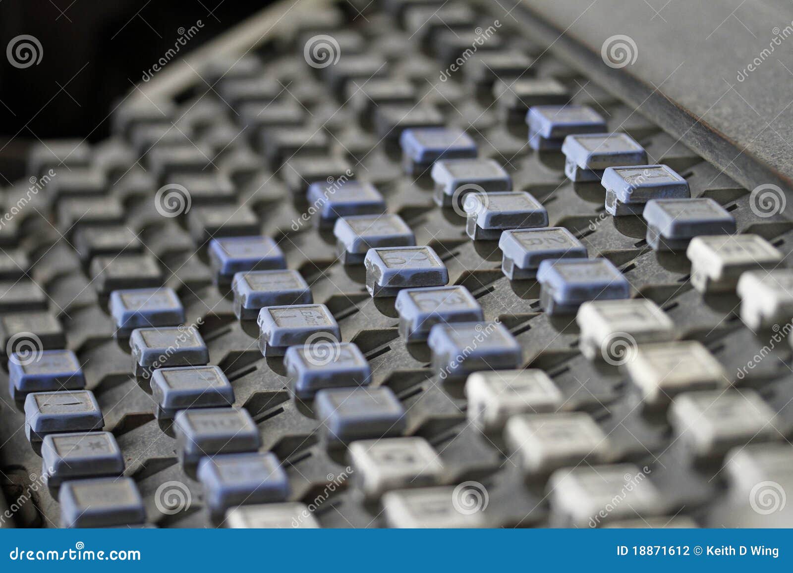 Linotype Keyboard stock photo. Image of retro, mergenthaler - 18871612