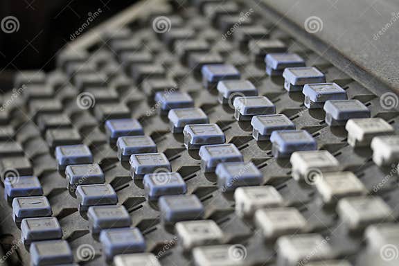 Linotype Keyboard stock photo. Image of retro, mergenthaler - 18871612