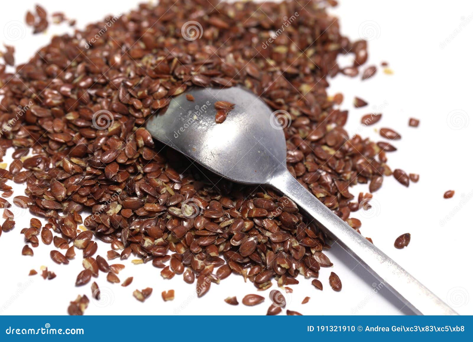 Linseed Crushed on White Background Stock Photo - Image of flaxseed ...