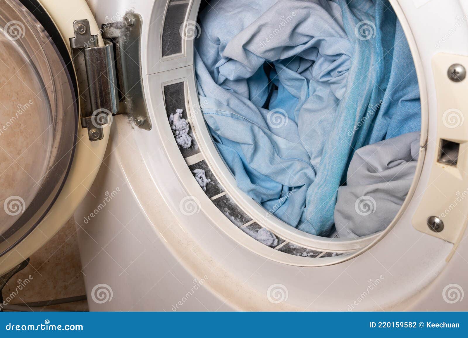 Lint from Fabric Trapped on Laundry Dryer Filter Stock Photo - Image of ...