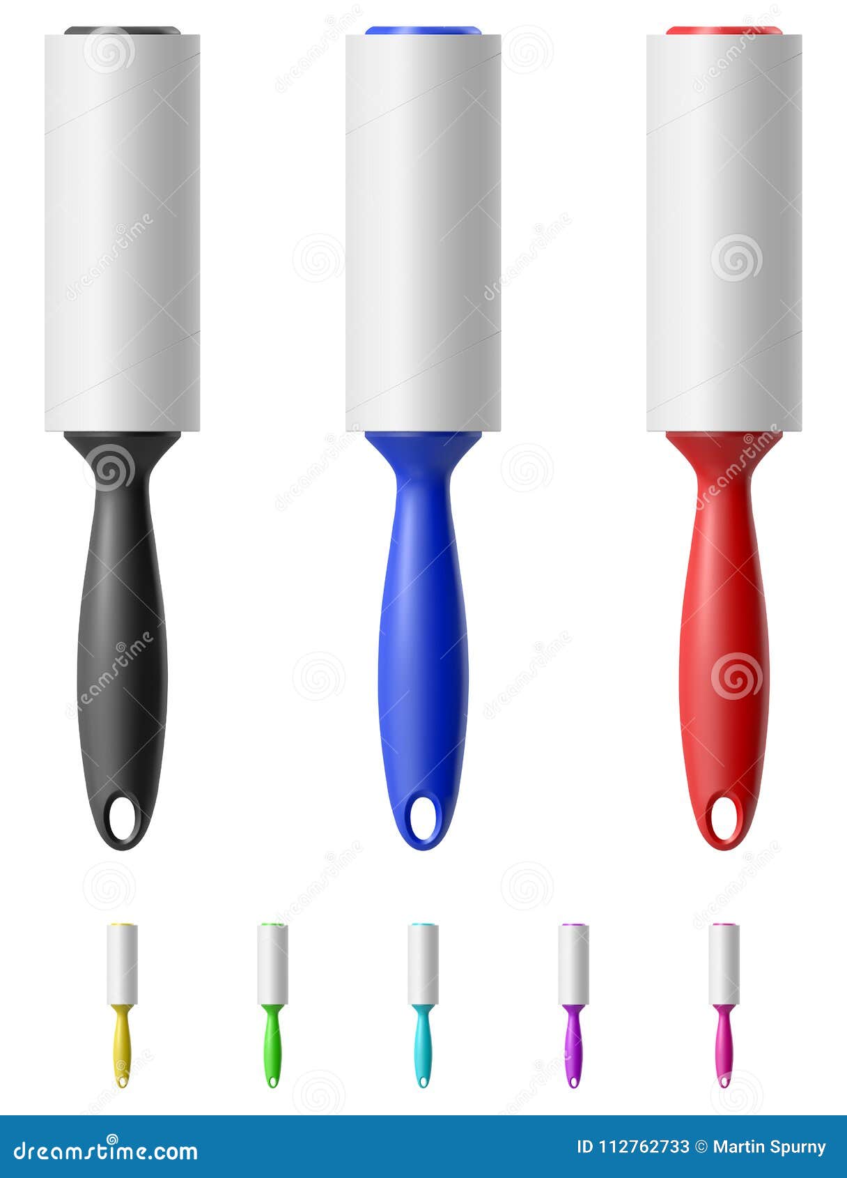 Lint roller stock vector. Illustration of roll, side - 112762733