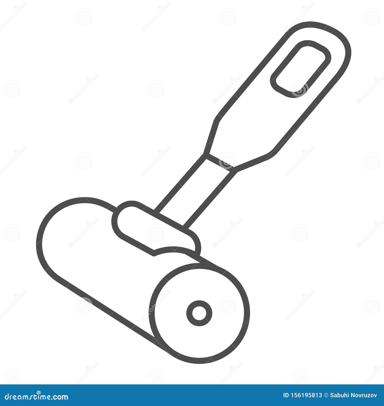 Lint Roller Thin Line Icon. Adhesive Roller Vector Illustration ...