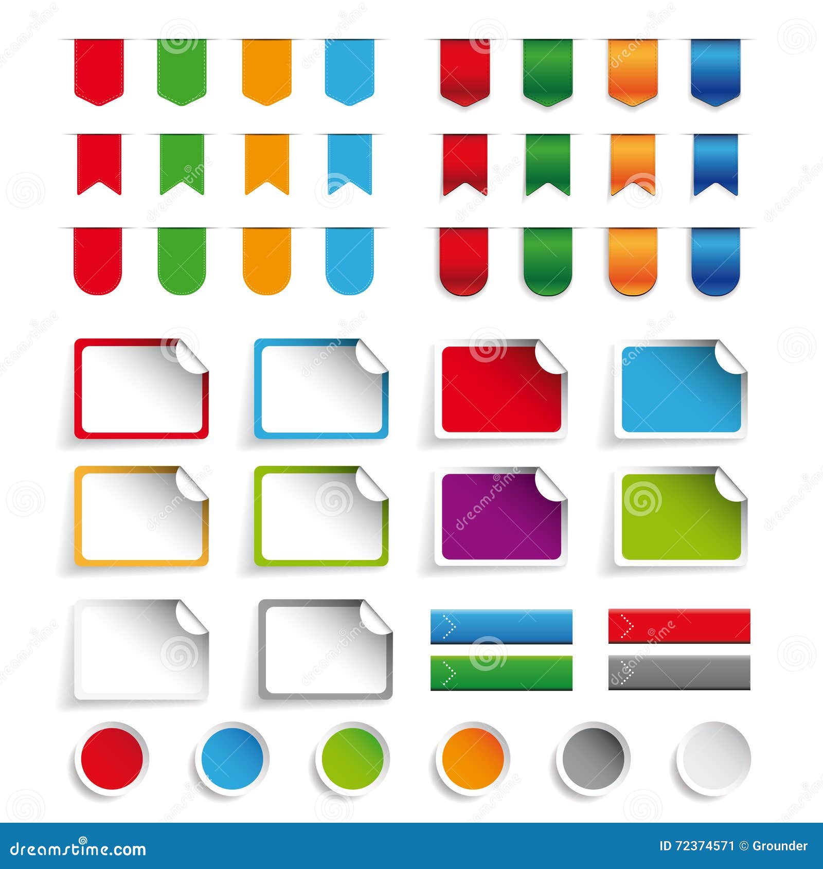 Lint, Sticker, Etiket Vastgestelde Vector Vector Illustratie ...