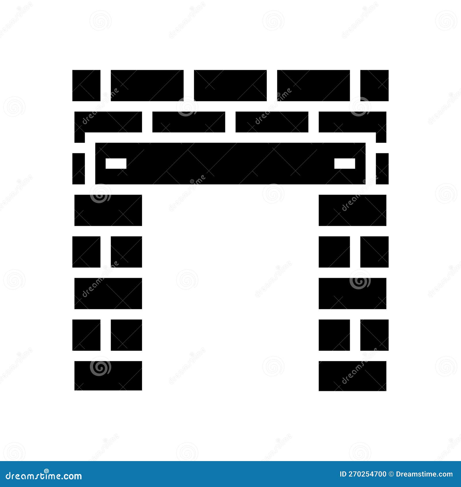 Lintel Building Structure Glyph Icon Vector Illustration Stock Vector ...