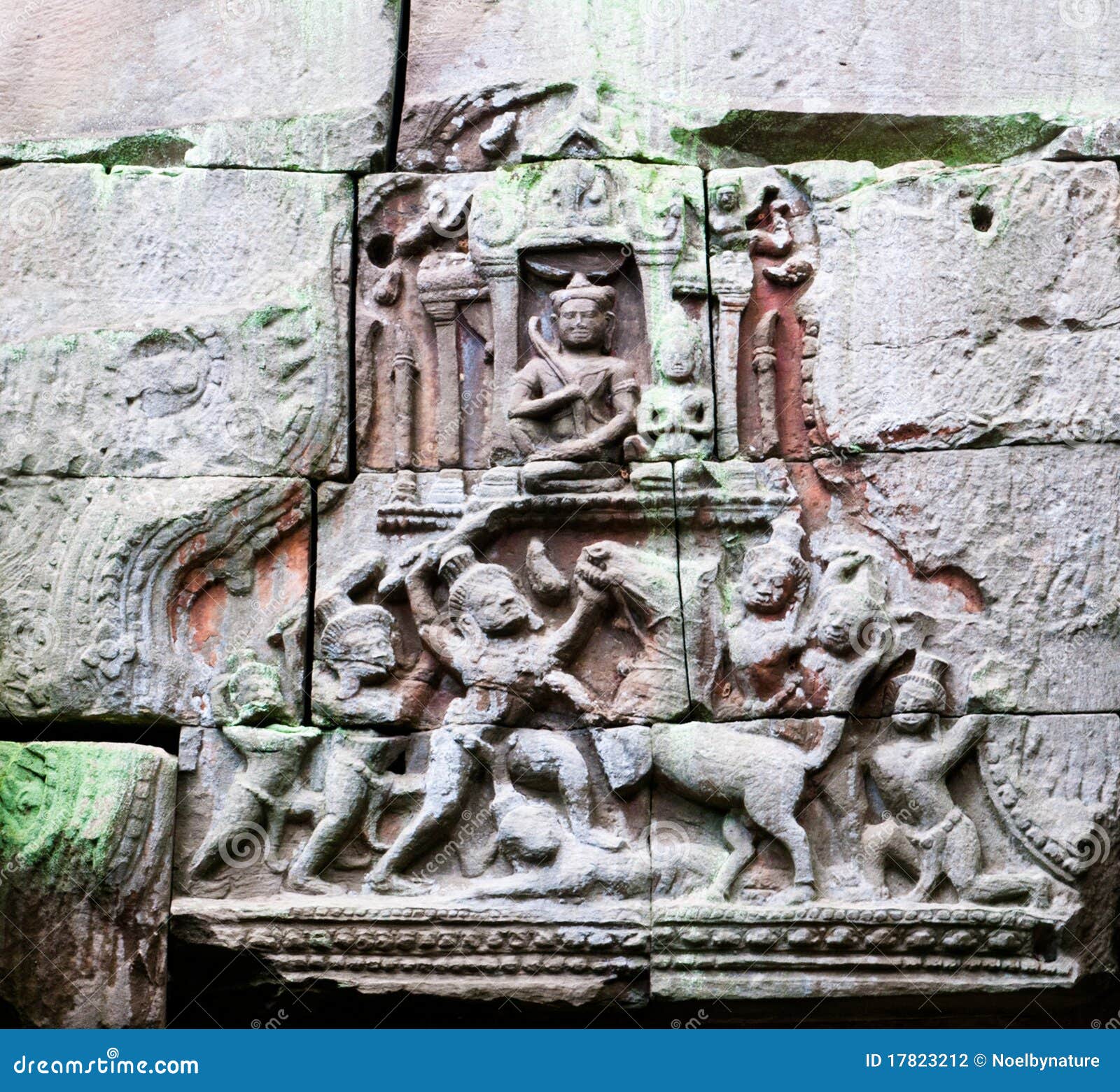 Lintel decoration stock photo. Image of bayon, lintel - 17823212