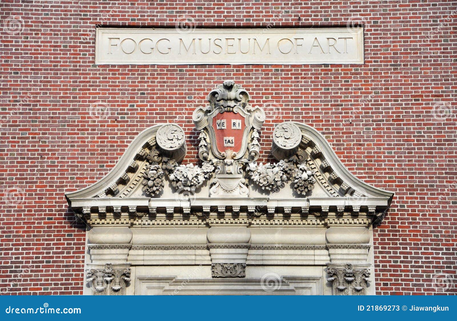 Lintel of Fogg Museum of Art, Harvard University Stock Image - Image of ...