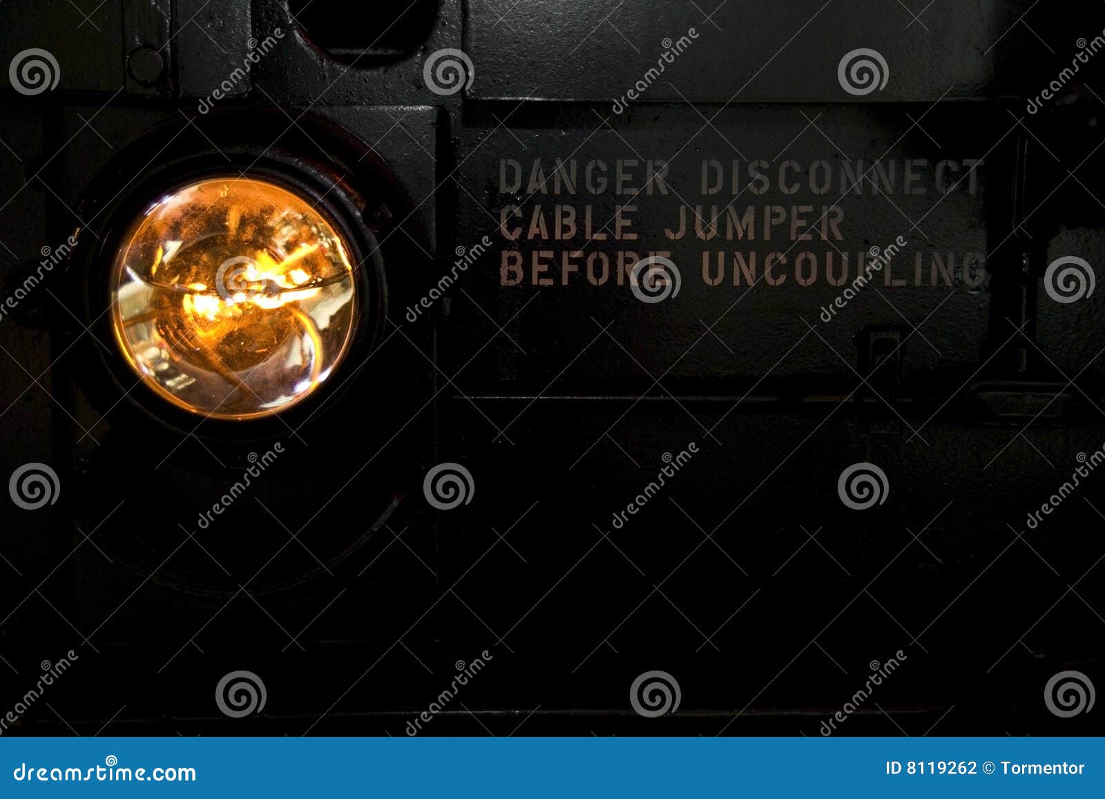 Linterna Del Tren E Instrucciones El Desacoplar Foto de archivo ...