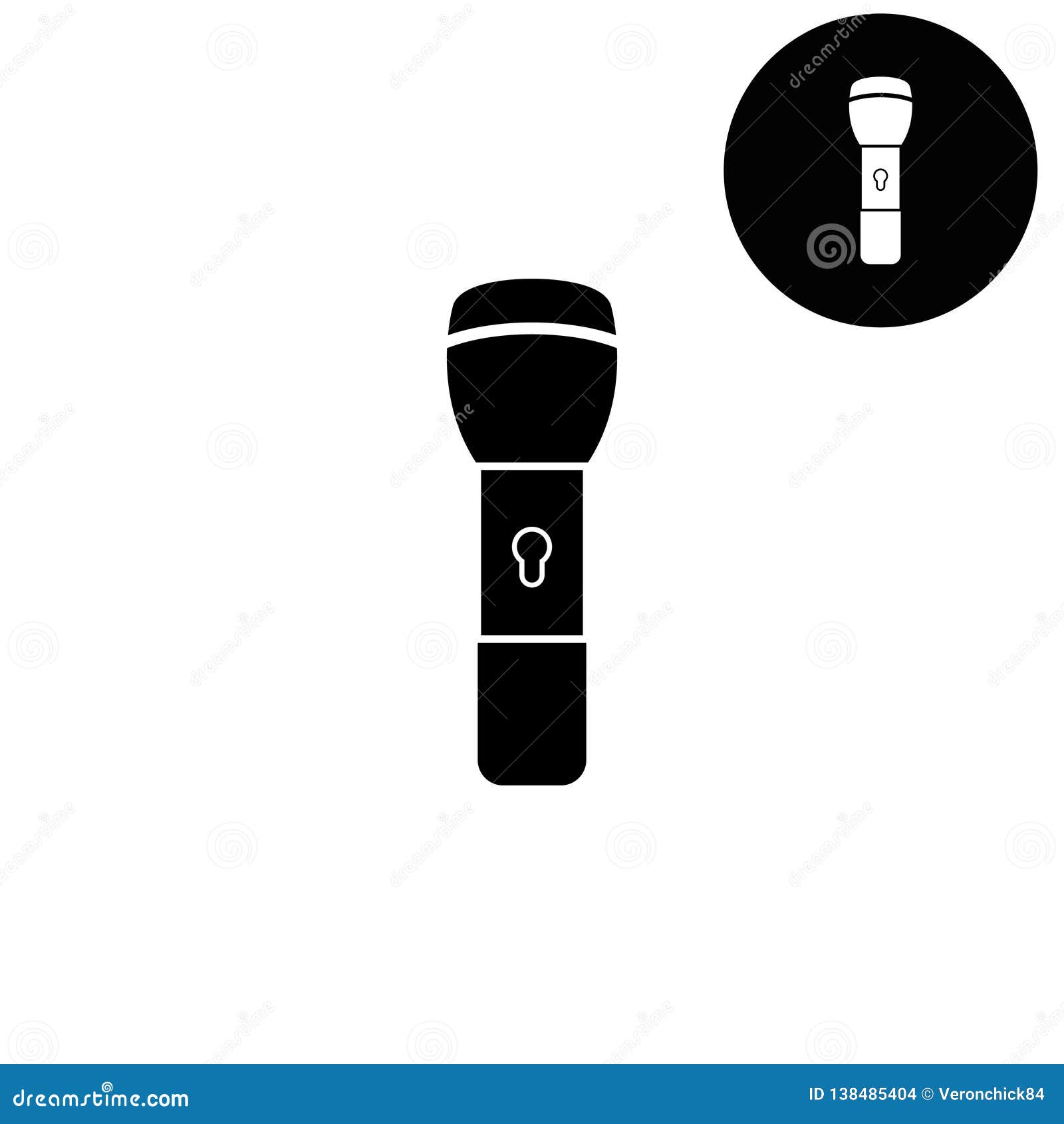 Linterna - Icono Blanco Del Vector Ilustración del Vector - Ilustración ...