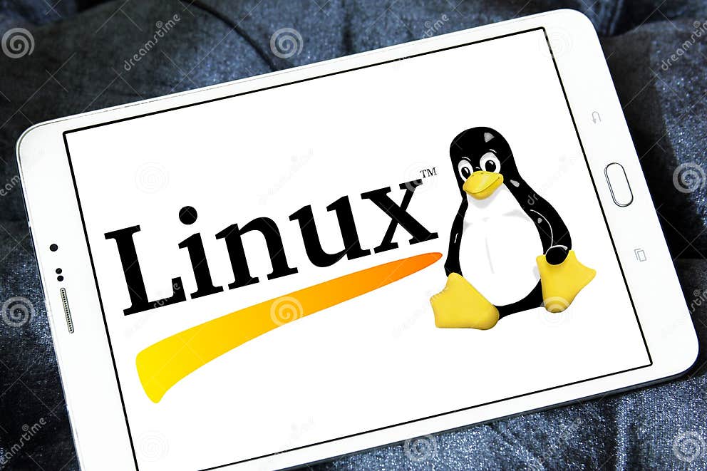 Linux Operating System Logo Editorial Stock Photo - Image of icons ...