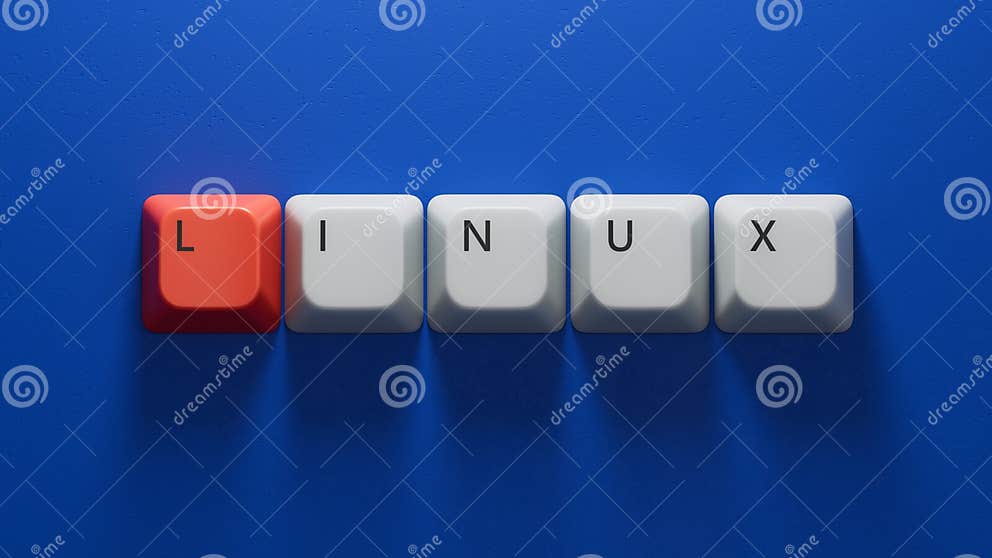 LINUX - Word on Computer Keyboard Keys.close Up of Computer Keyboard Keys Stock Illustration ...
