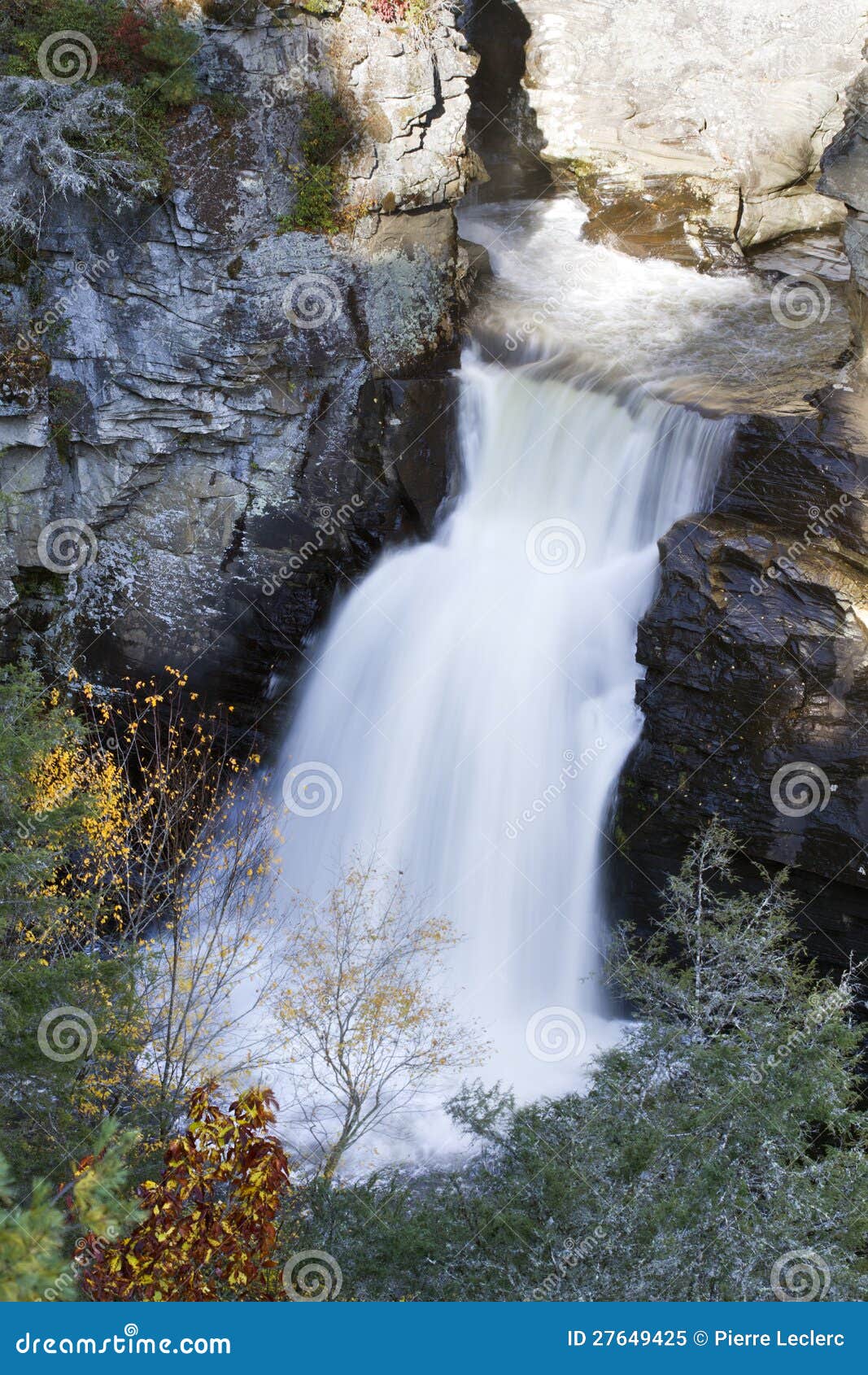 Linville Falls, Blue Ridge Parkway Stock Image - Image of waterfall ...