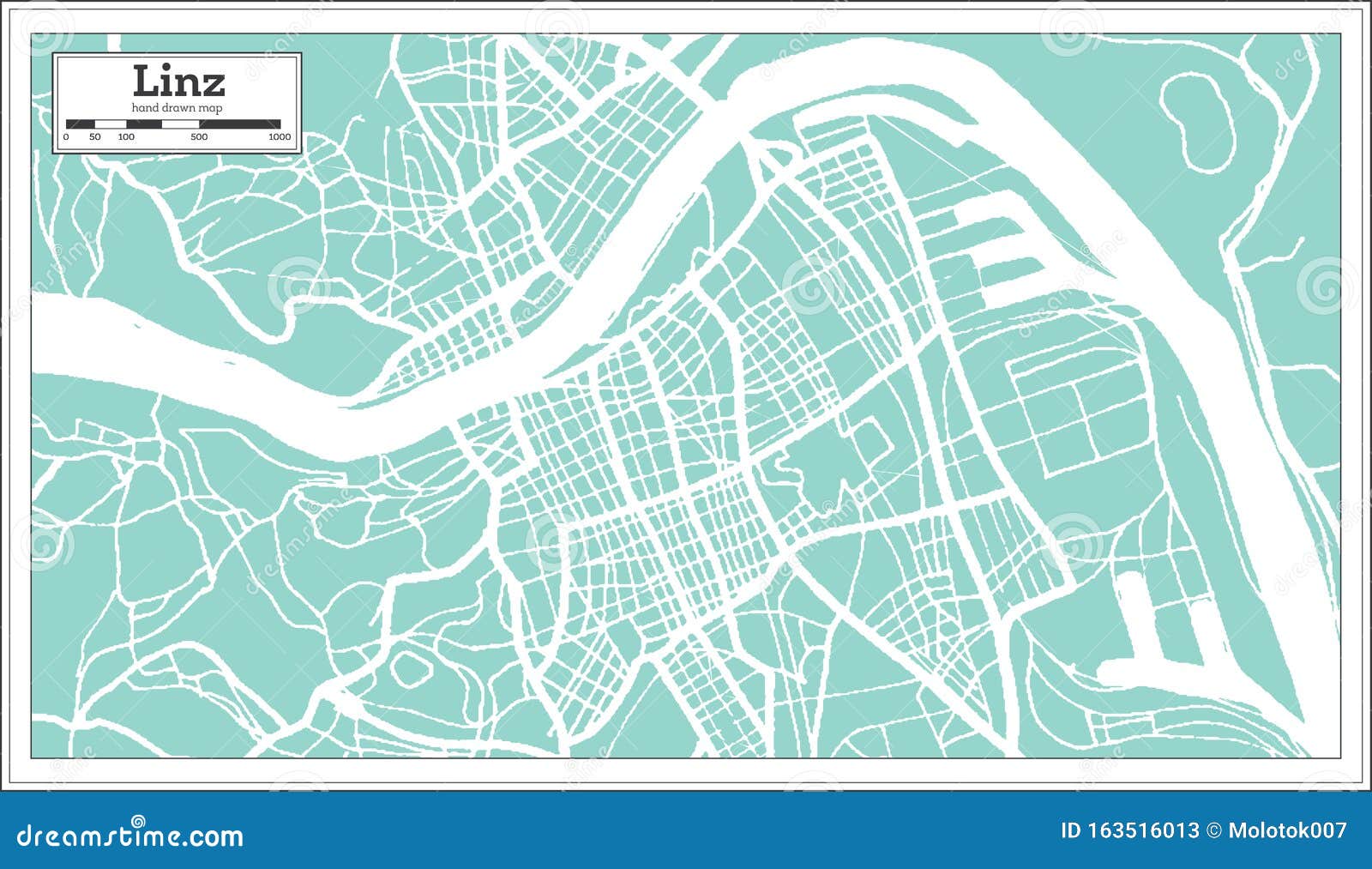 Linz Austria City Map in Retro Style. Outline Map Stock Vector ...