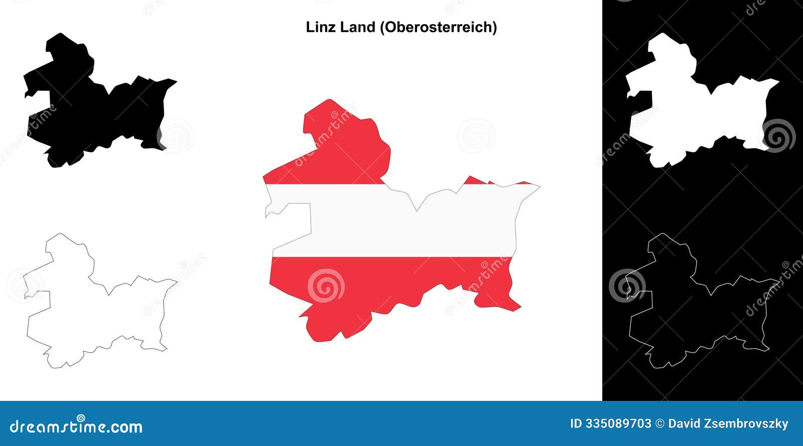 Linz Land outline map stock vector. Illustration of territory - 335089703