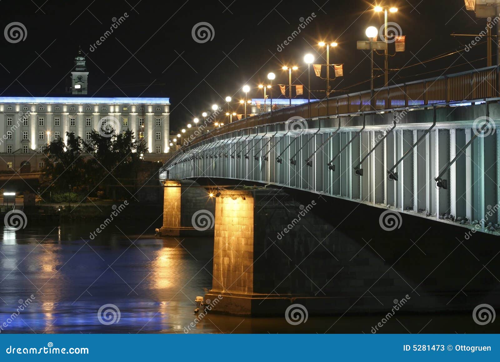 Linz at night stock image. Image of linz, capital, church - 5281473
