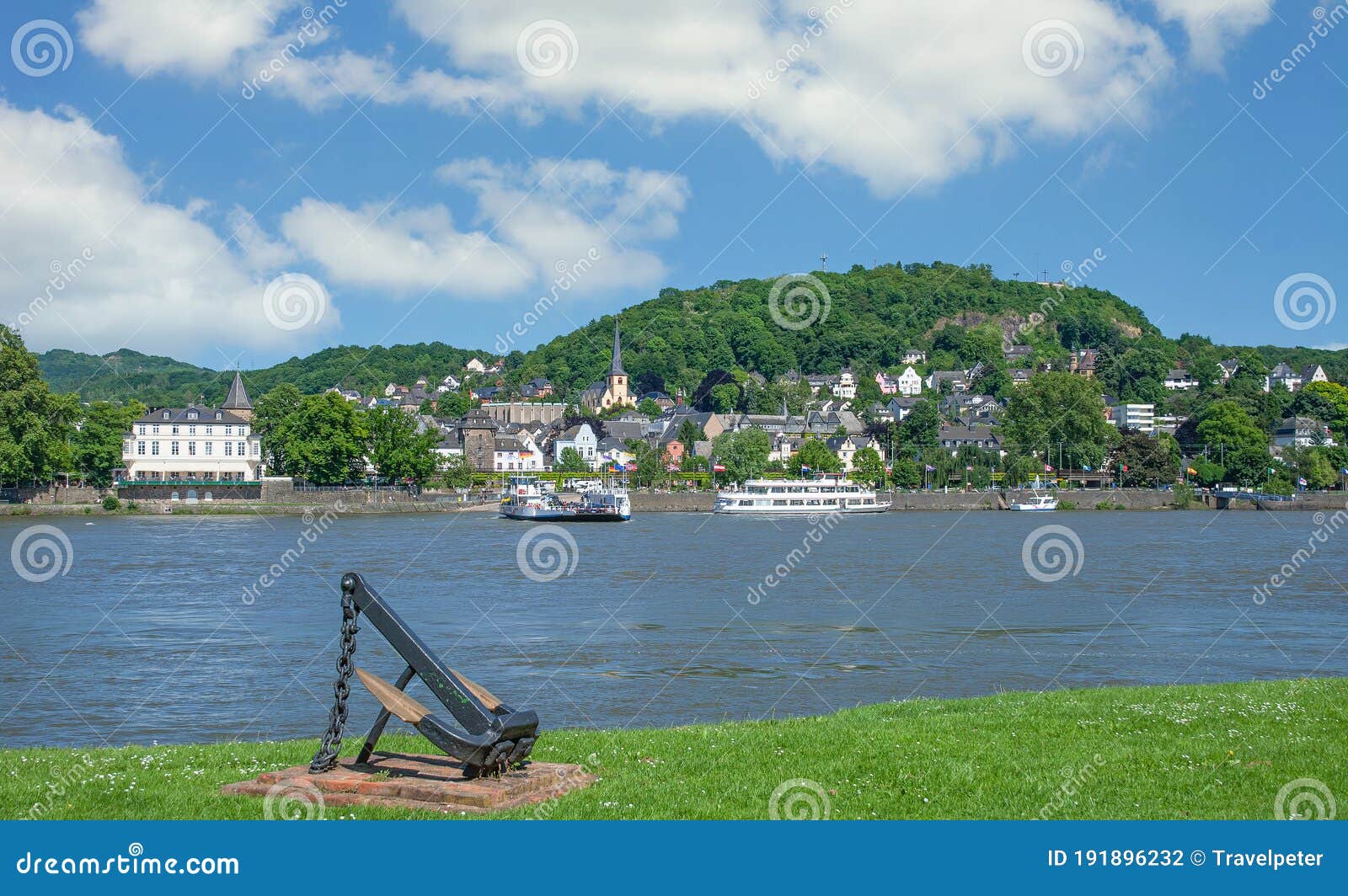 Linz am Rhein,Rhine River,Germany Editorial Photography - Image of ...