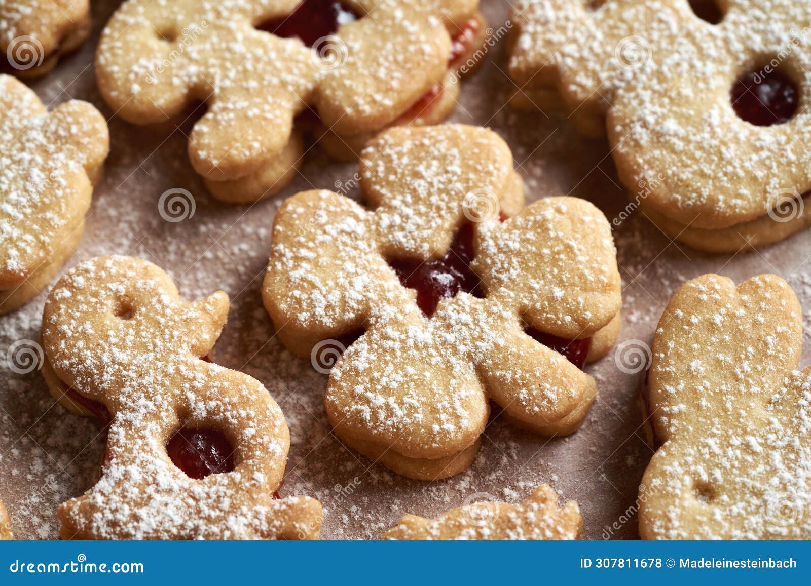 Linzer Cookies in the Shape of Four Leaf Clover and Easter Animals ...