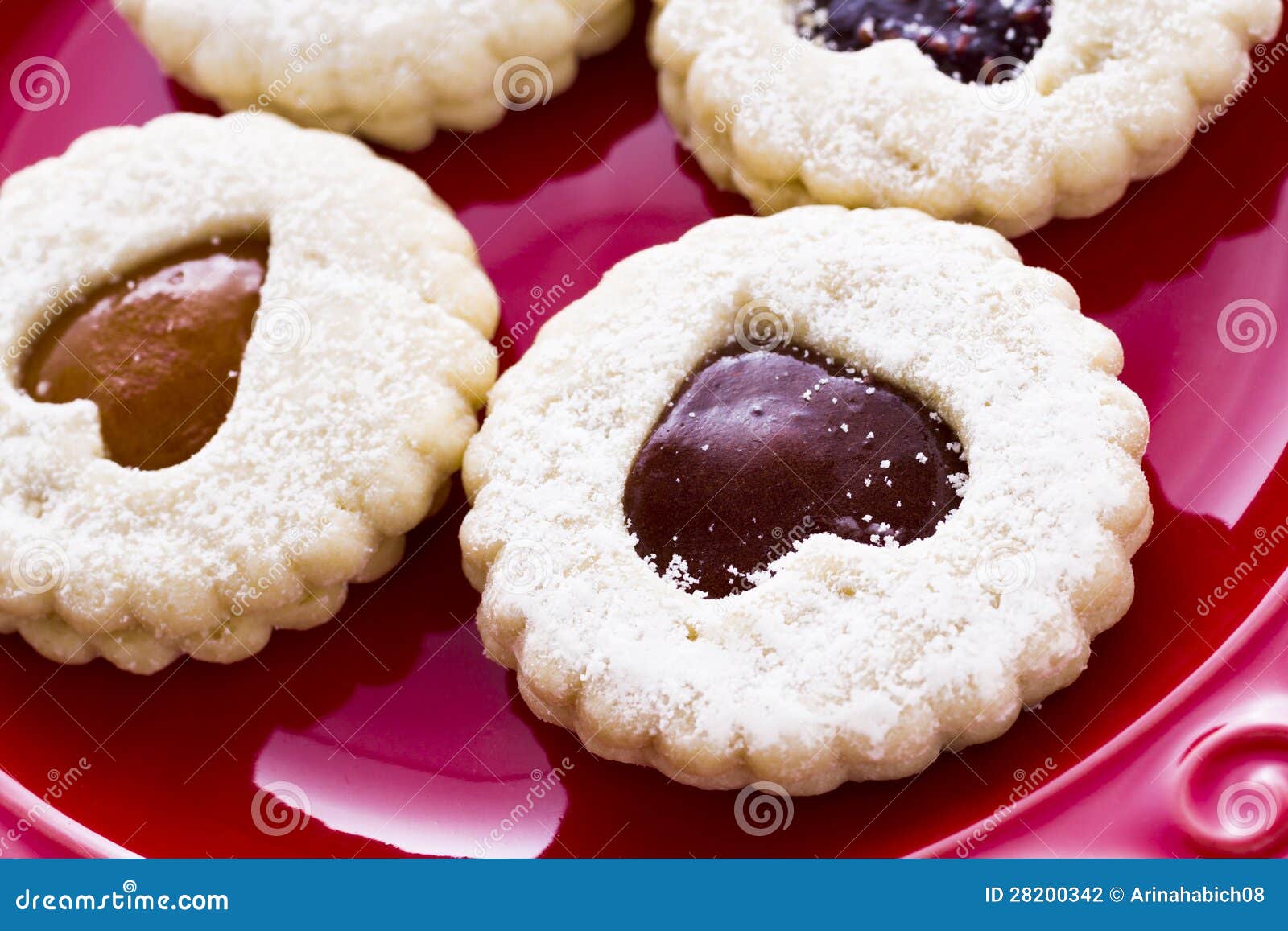 Linzer Torte Cookies stock photo. Image of homemade, biscuit - 28200342