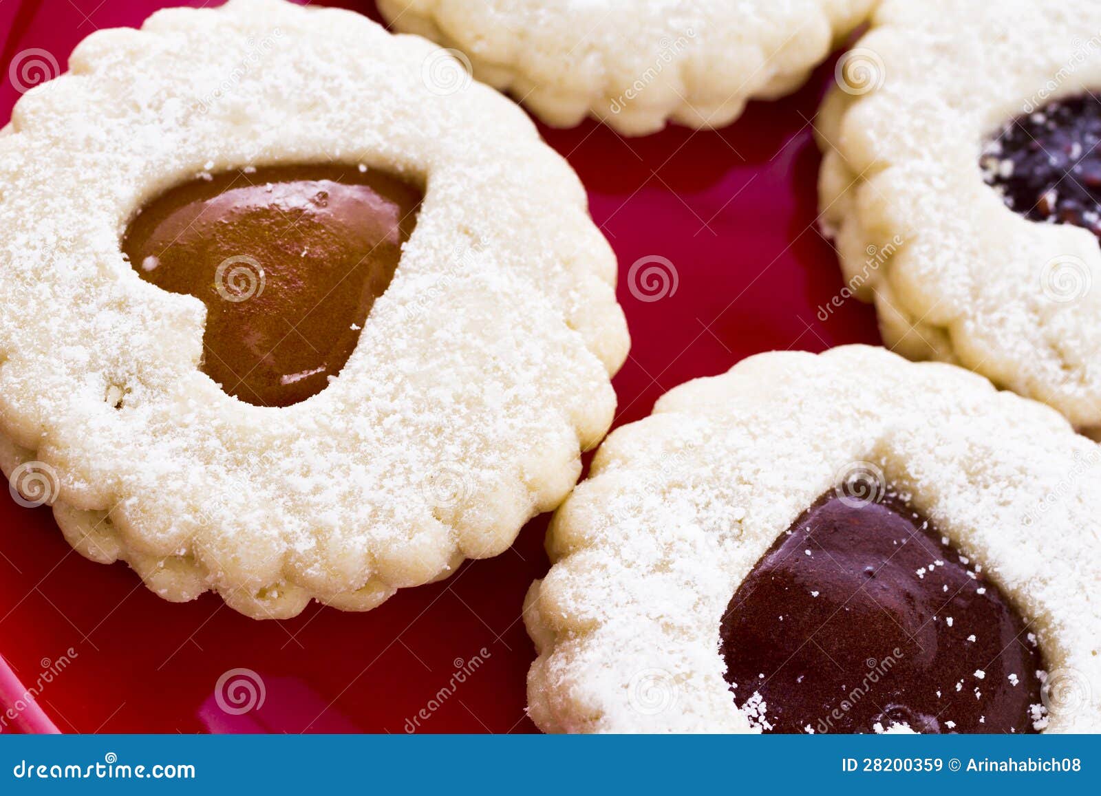 Linzer Torte Cookies stock image. Image of holiday, dishware - 28200359
