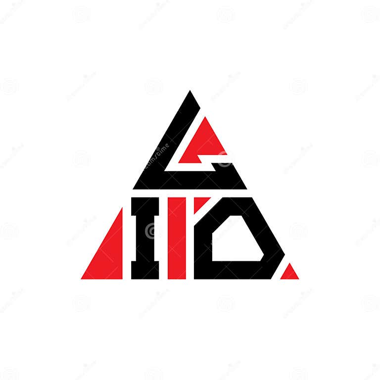 LIO Triangle Letter Logo Design with Triangle Shape. LIO Triangle Logo ...