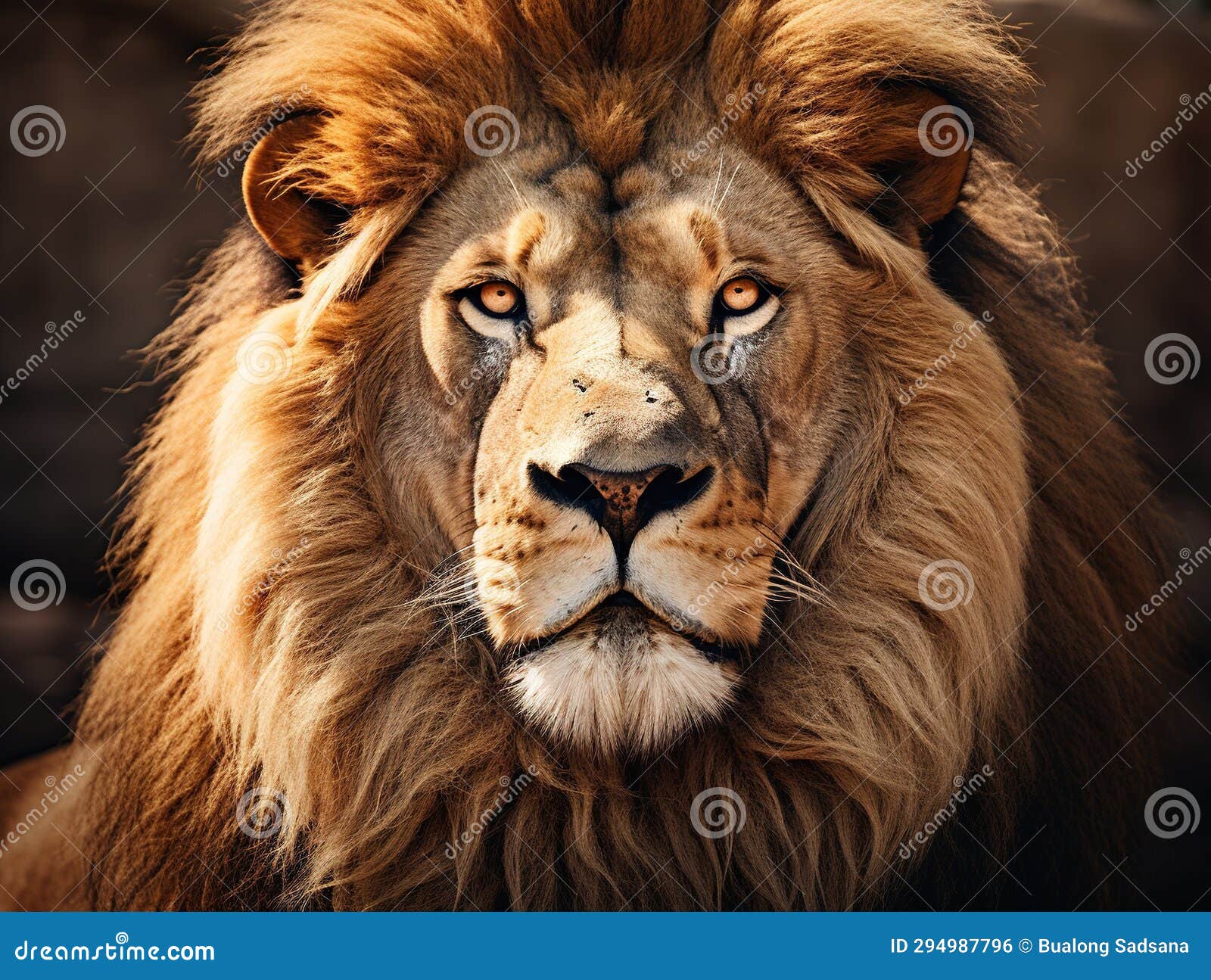 Lion stock illustration. Illustration of wrinkles, rock - 294987796