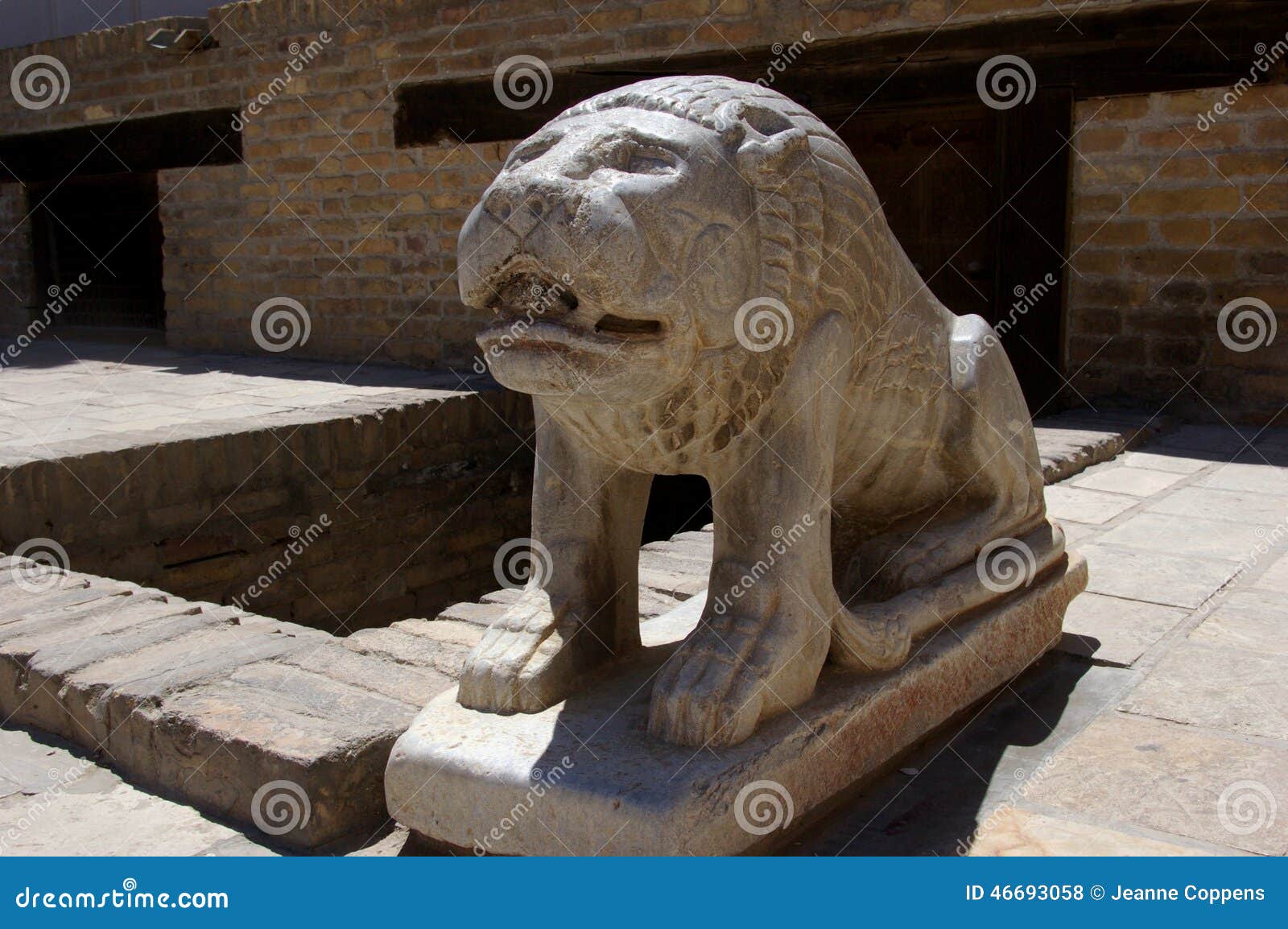 Lion of the Ark Citadel, Bukhara. Stock Photo - Image of fortress ...