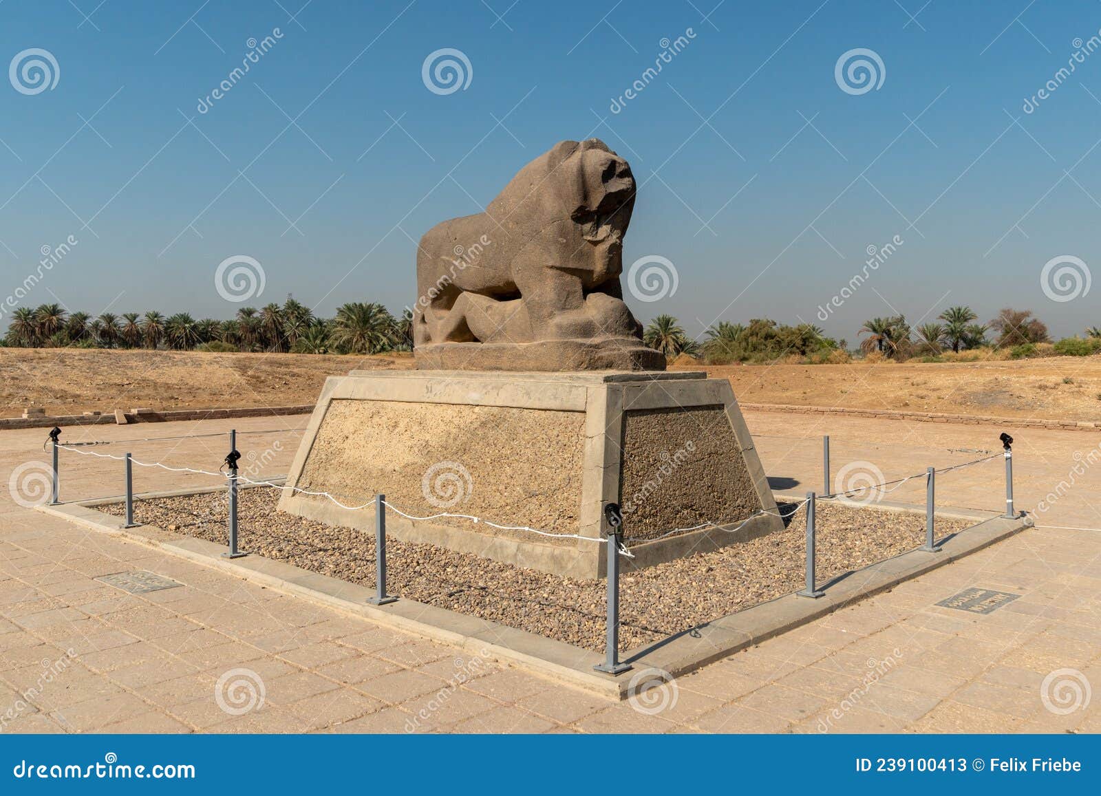 The Lion of Babylon, Iraq stock image. Image of door - 239100413