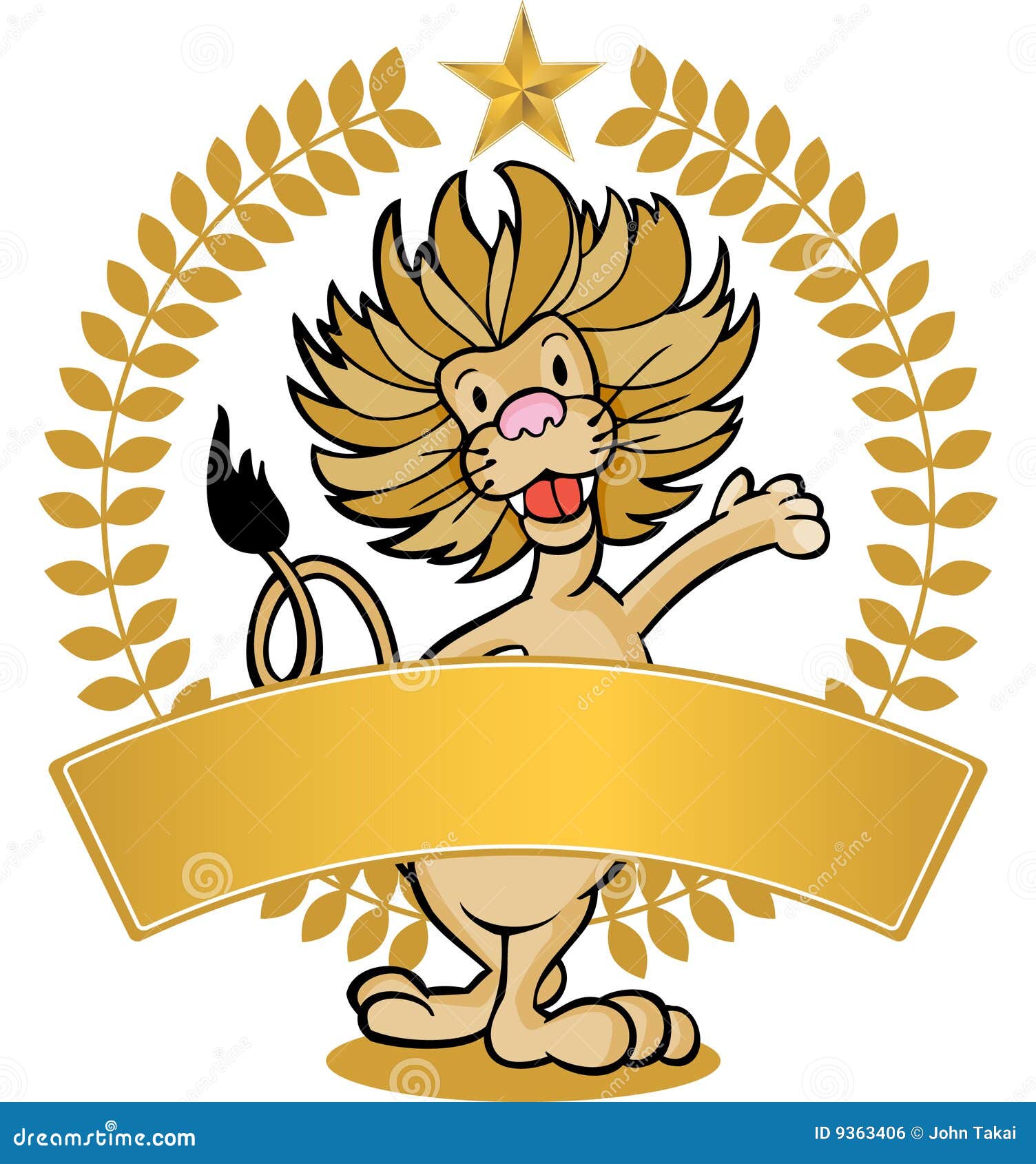 Lion - Banner stock vector. Illustration of vector, safari - 9363406