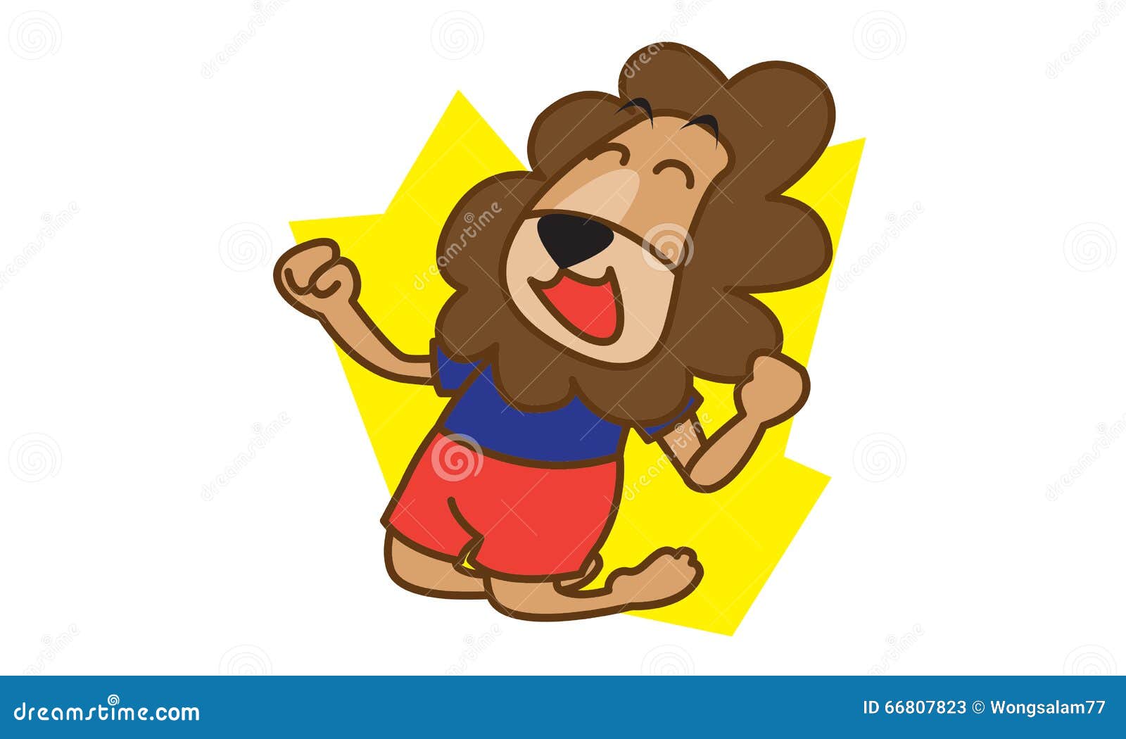 Lion be happy stock vector. Illustration of whisker, smiling - 66807823