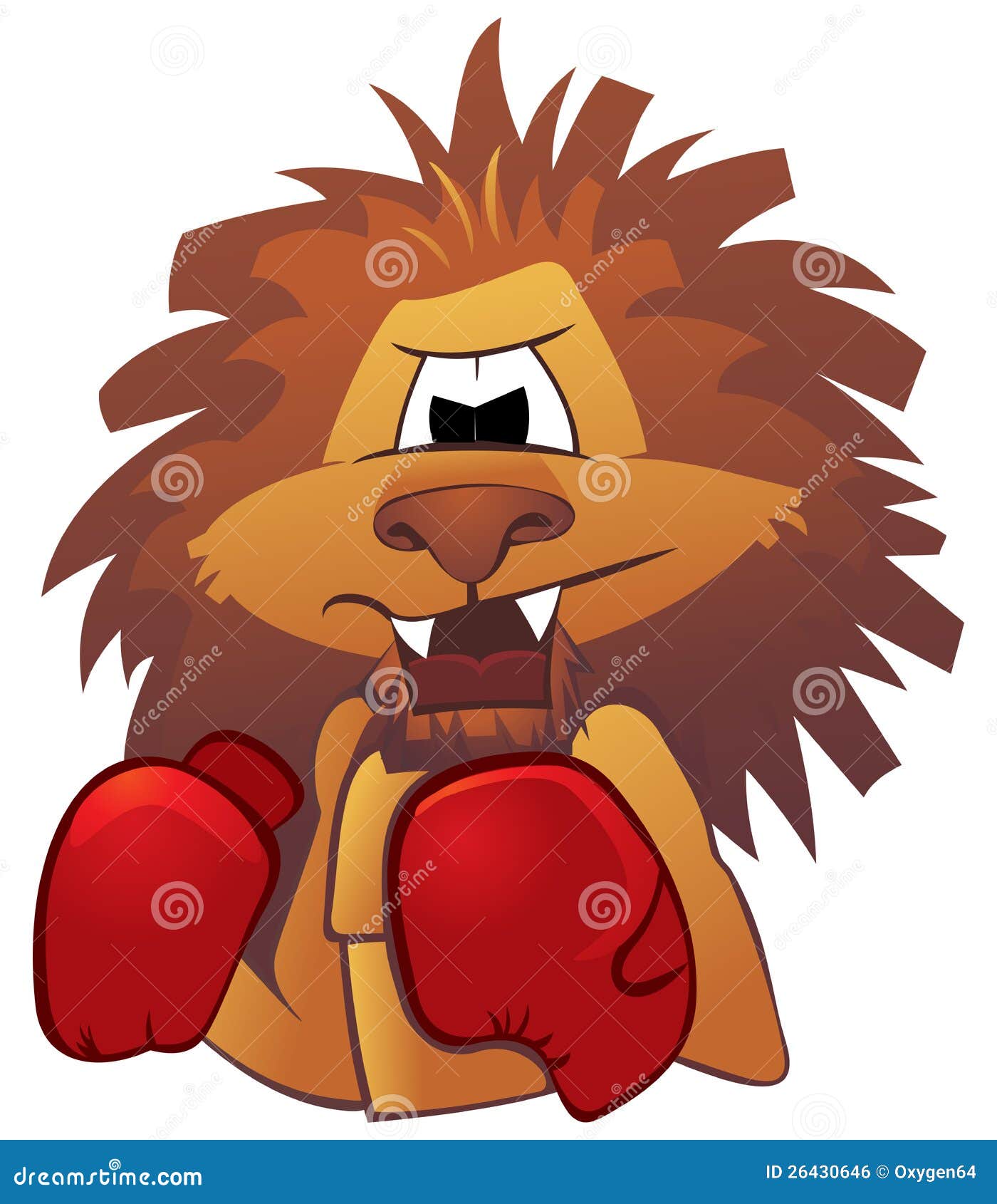 Lion boxer stock vector. Illustration of boxer, gloves - 26430646