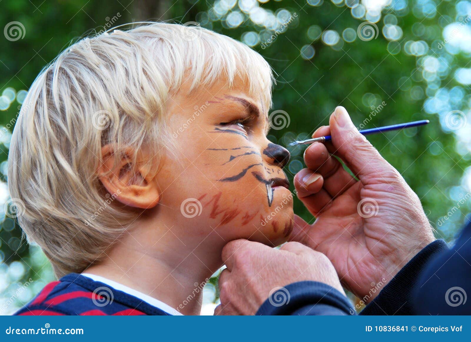 Lion boy stock image. Image of playful, single, greasepaint - 10836841