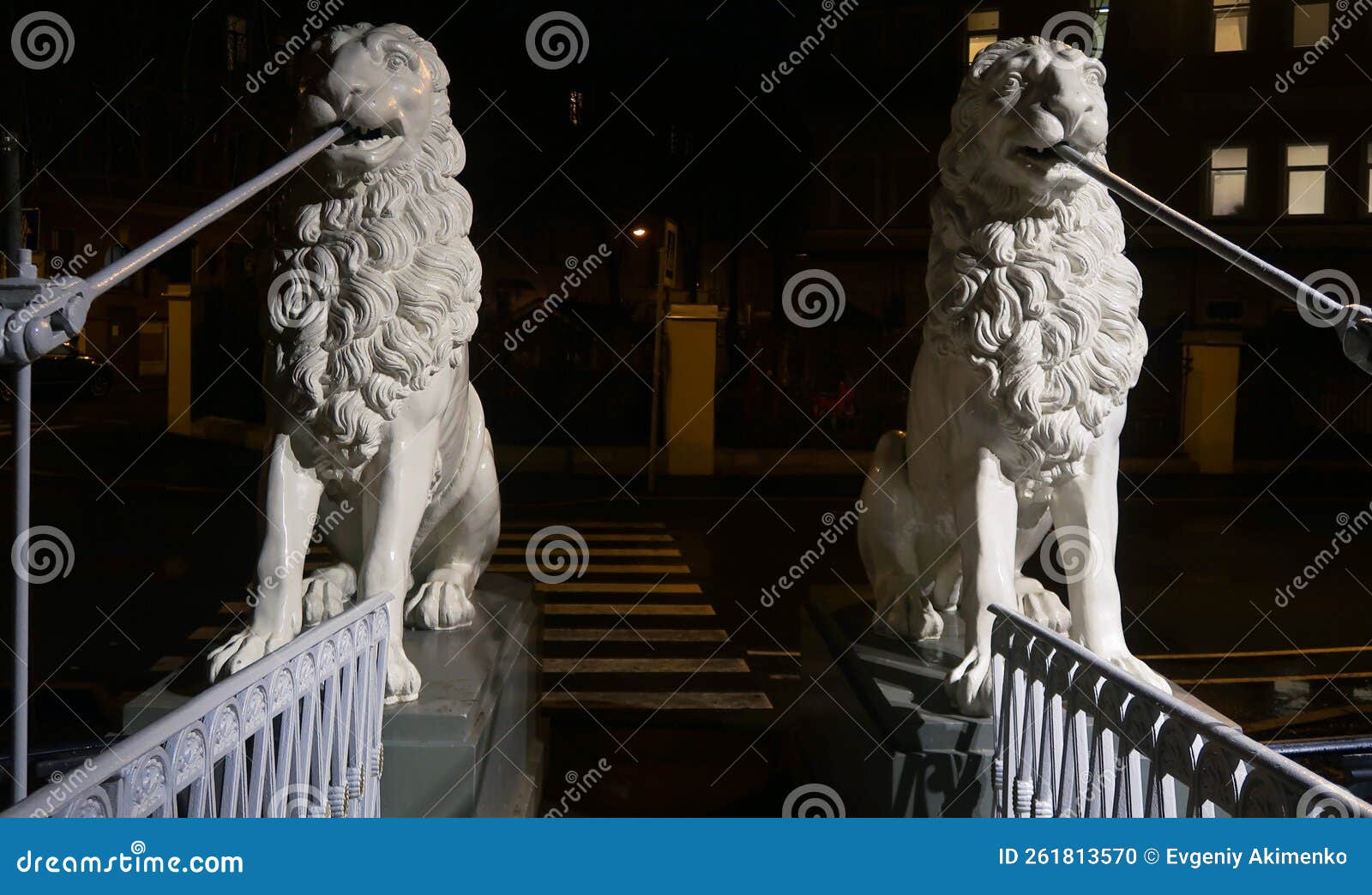 Lion Bridge in Saint Petersburg Editorial Image - Image of mythology ...