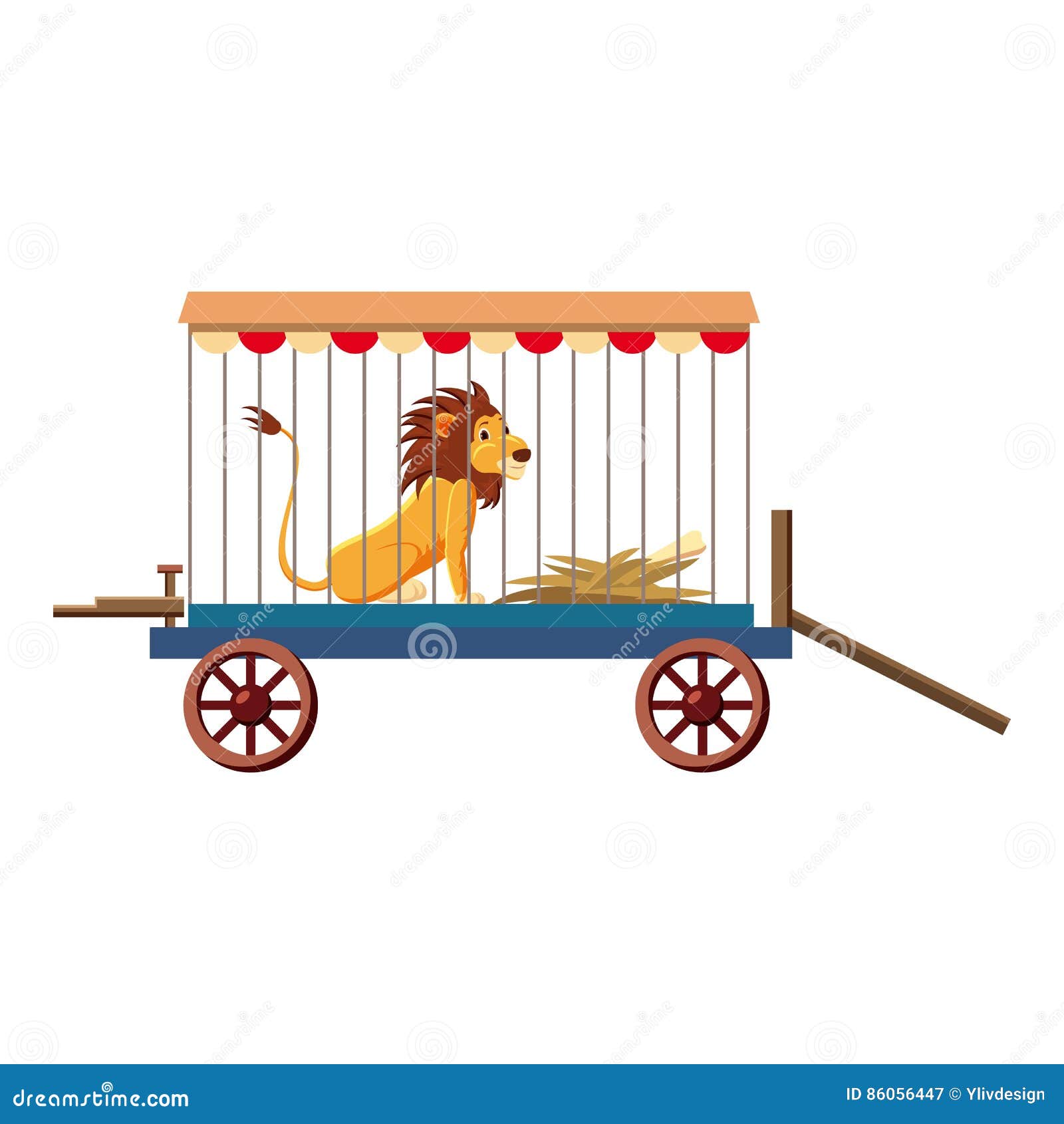 Lion In Cage Icon, Cartoon Style | CartoonDealer.com #86056447