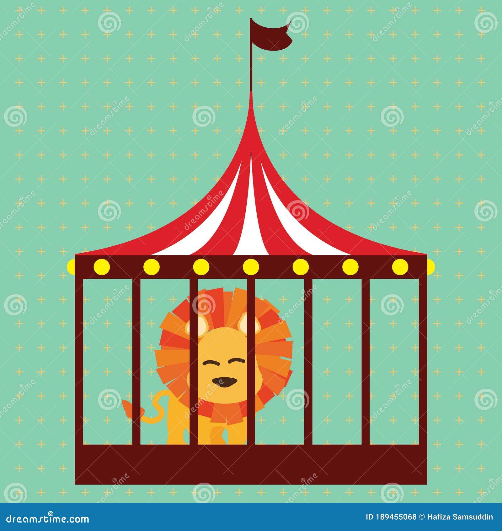 Lion In Cage Icon, Cartoon Style | CartoonDealer.com #86056447