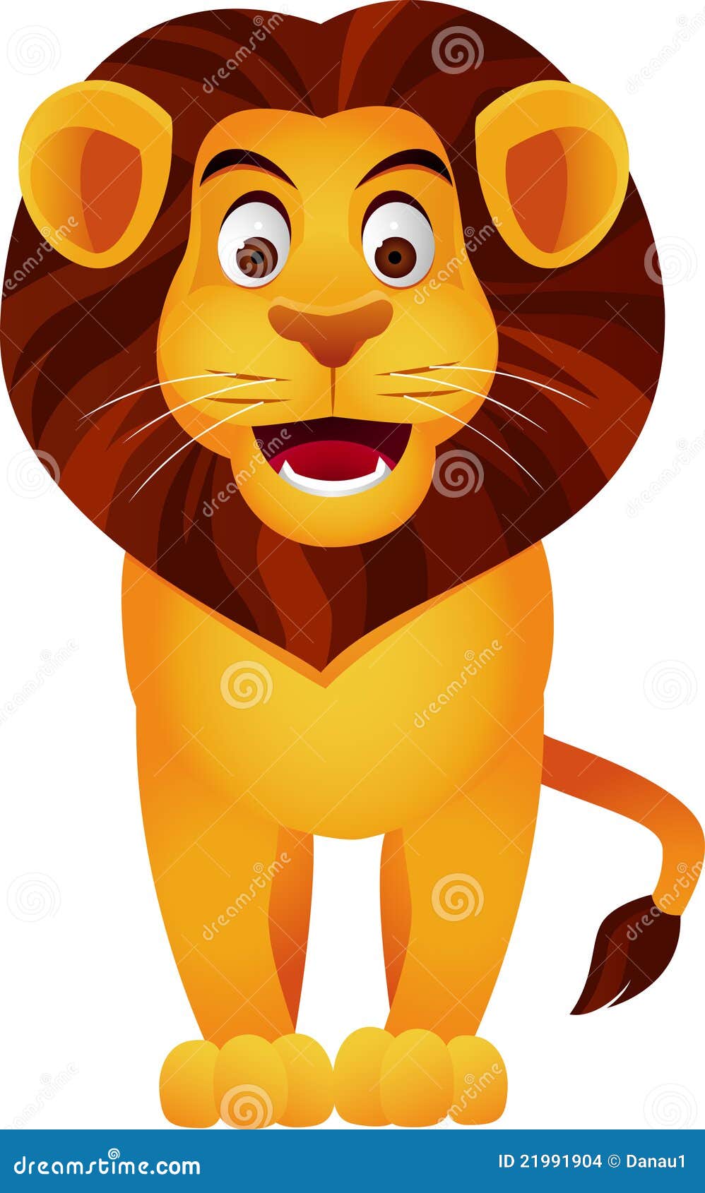 Lion Cartoon stock illustration. Illustration of wildlife - 21991904