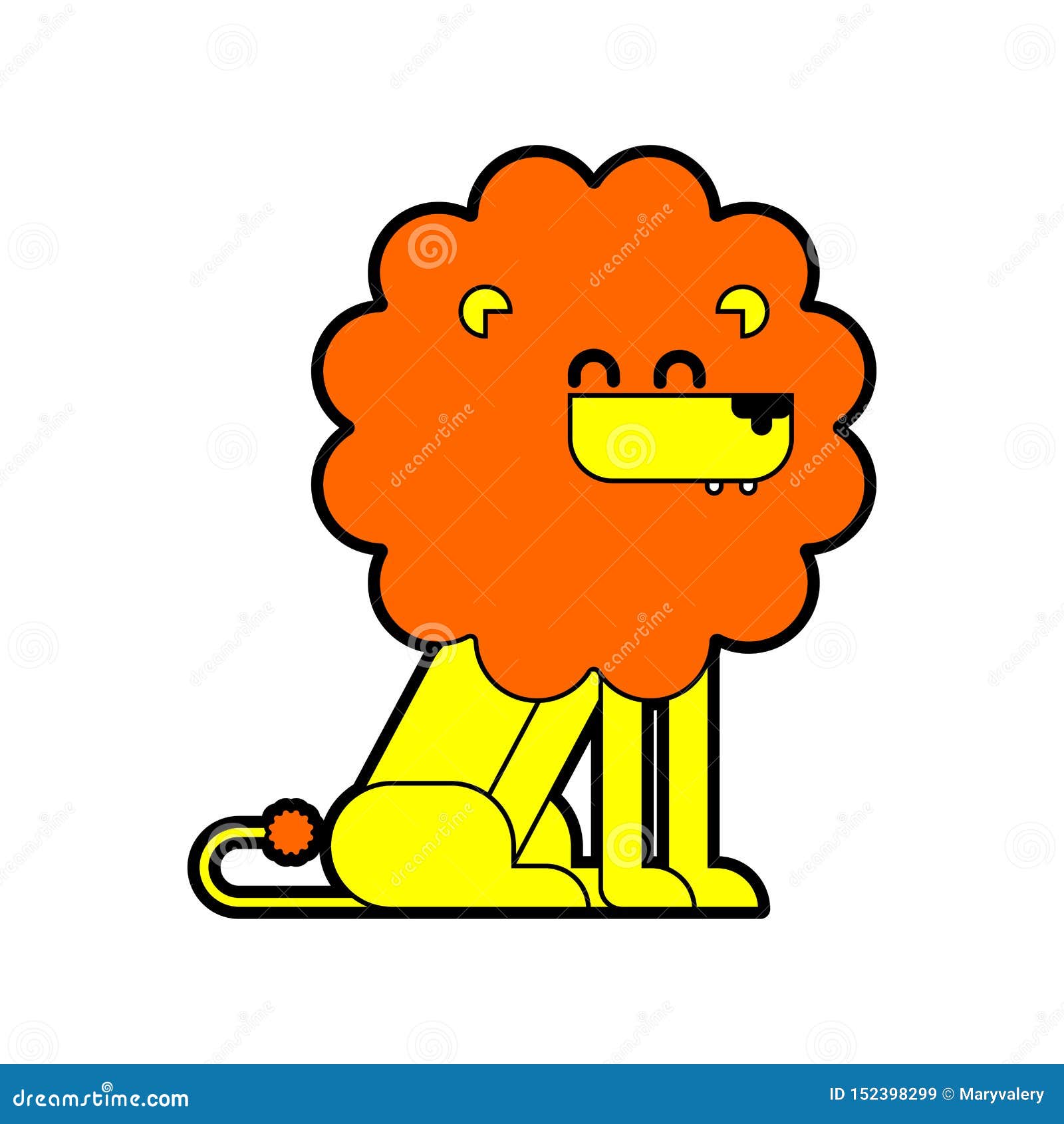 Lion Cartoon Isolated. Cute Leo Vector Illustration Stock Vector ...