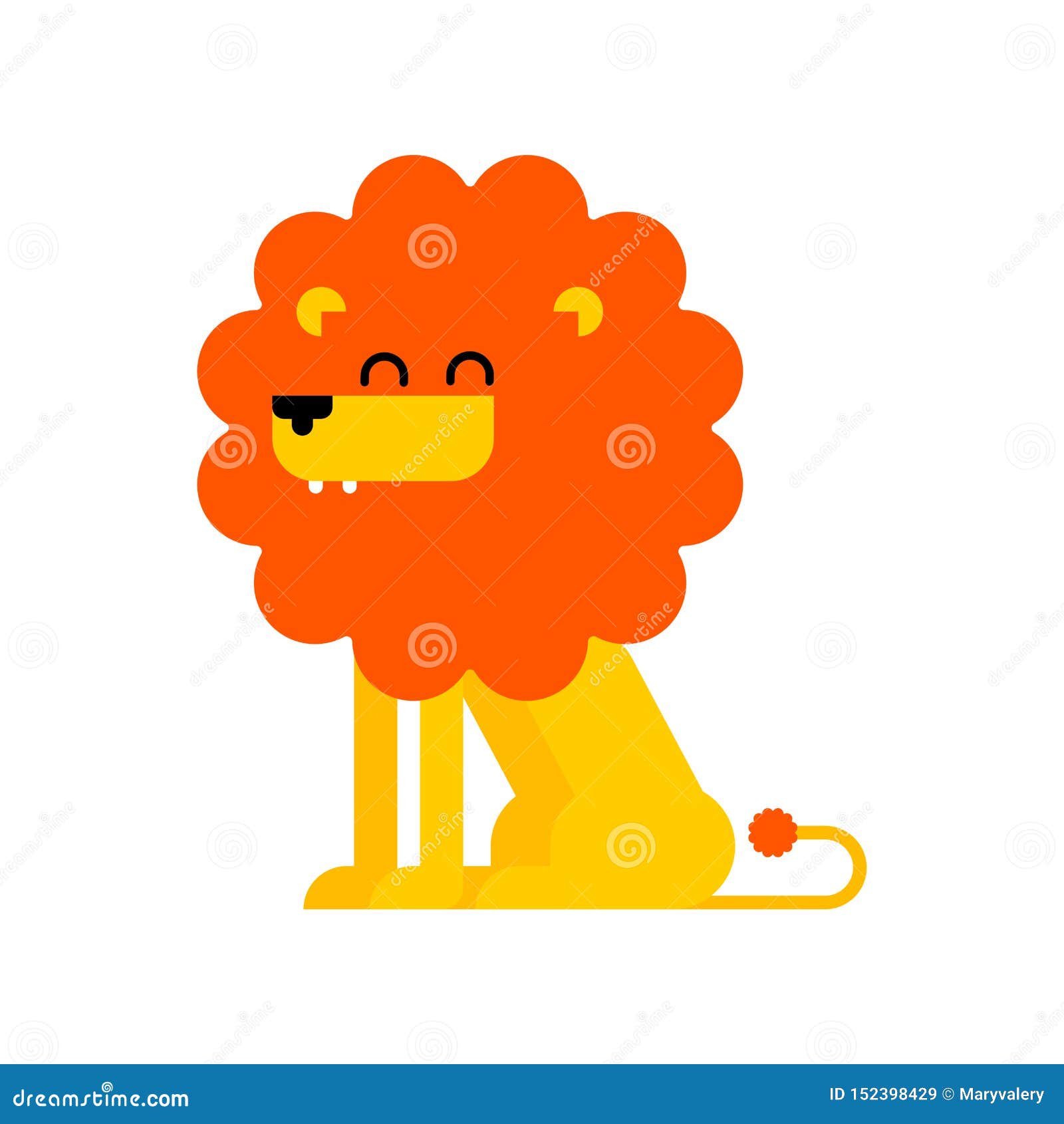 Lion Cartoon Isolated. Cute Leo Vector Illustration Stock Vector ...