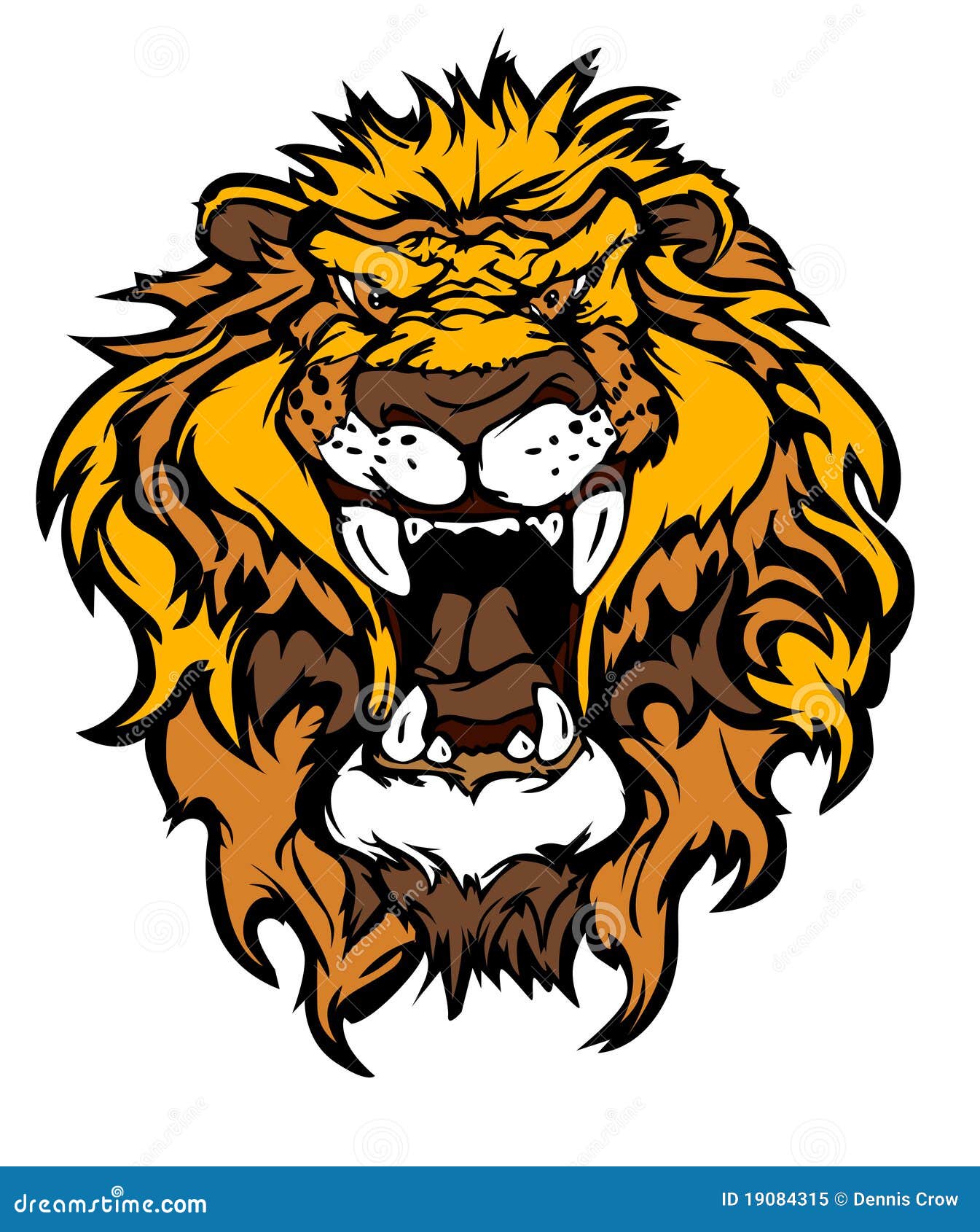 Lion Cartoon Mascot Illustration Royalty Free Stock Photo - Image: 19084315