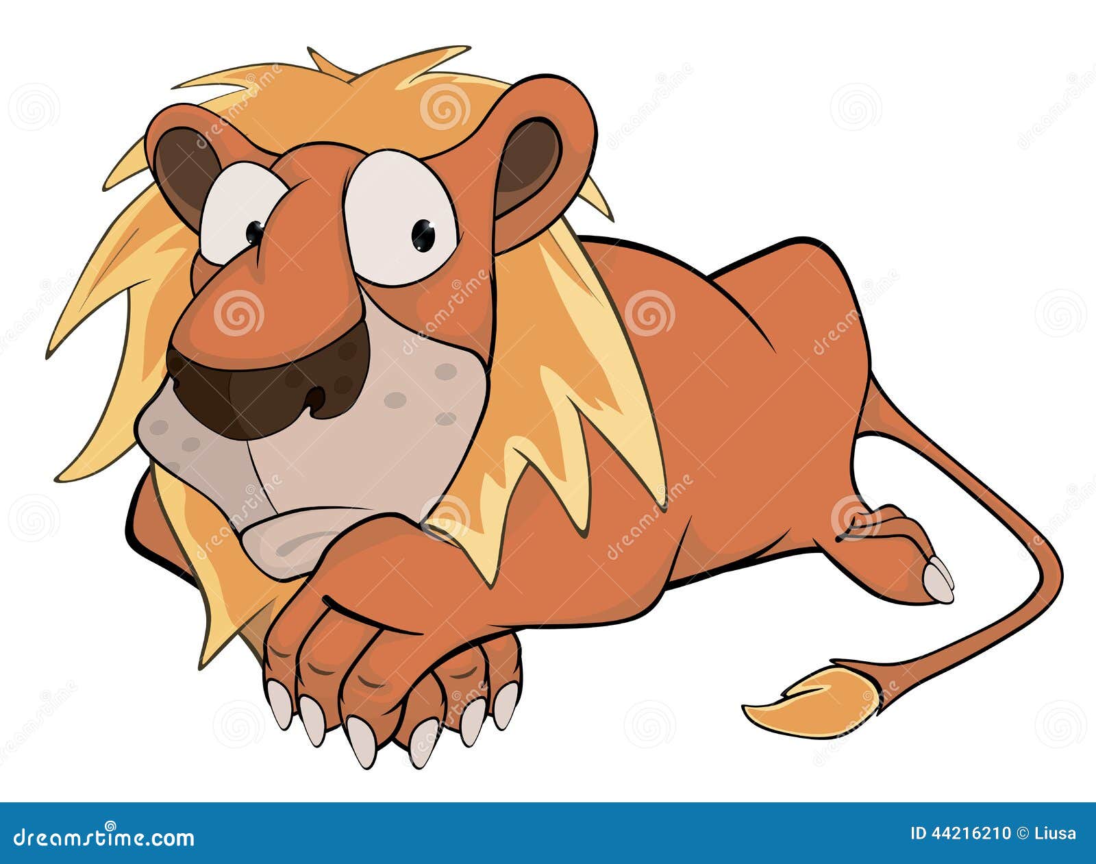 Lion. Cartoon stock vector. Illustration of cartoon, desert - 44216210