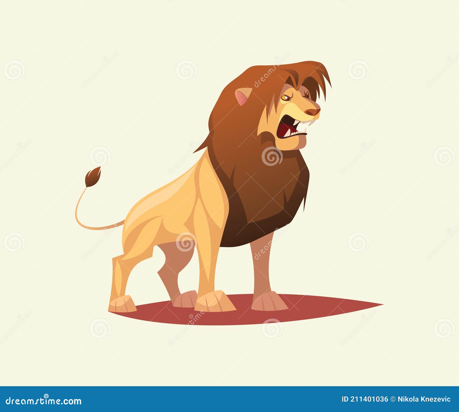 Lion Character Isolated Vector Illustration Stock Illustration ...