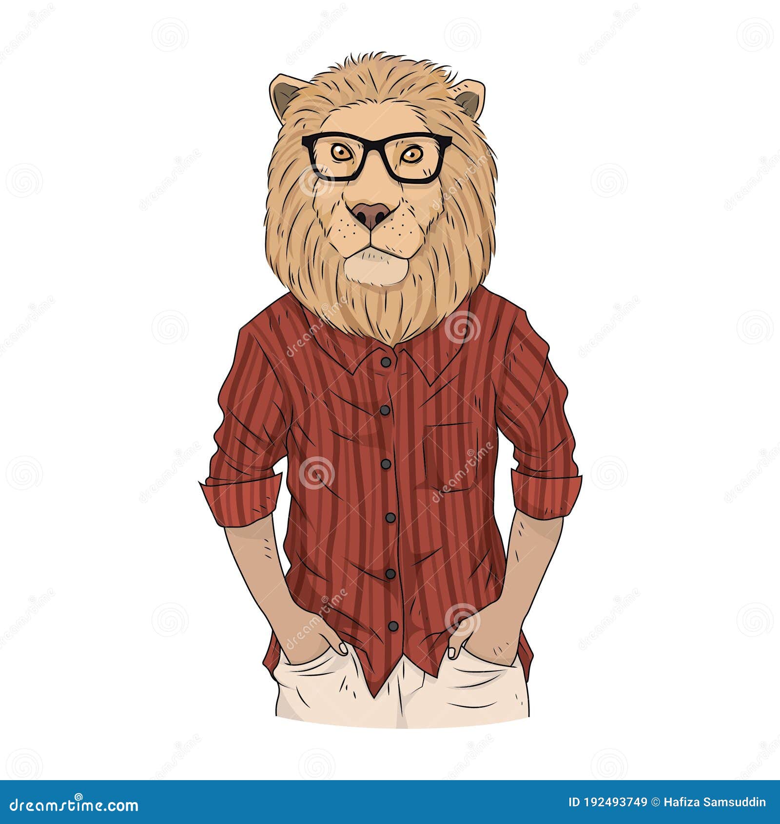 Lion Character. Vector Illustration Decorative Design Stock Vector ...
