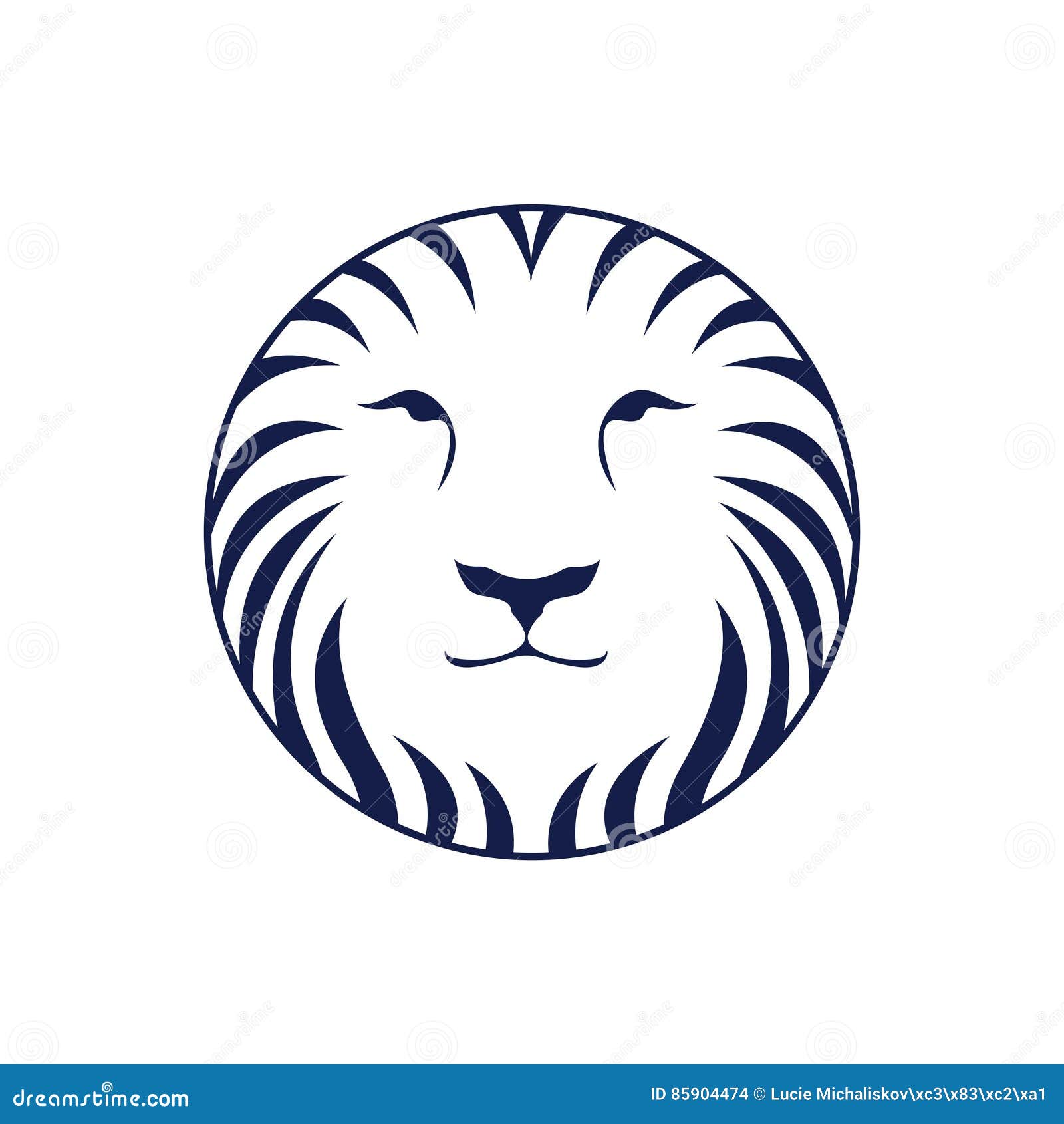 Lion in circle stock vector. Illustration of abstract - 85904474