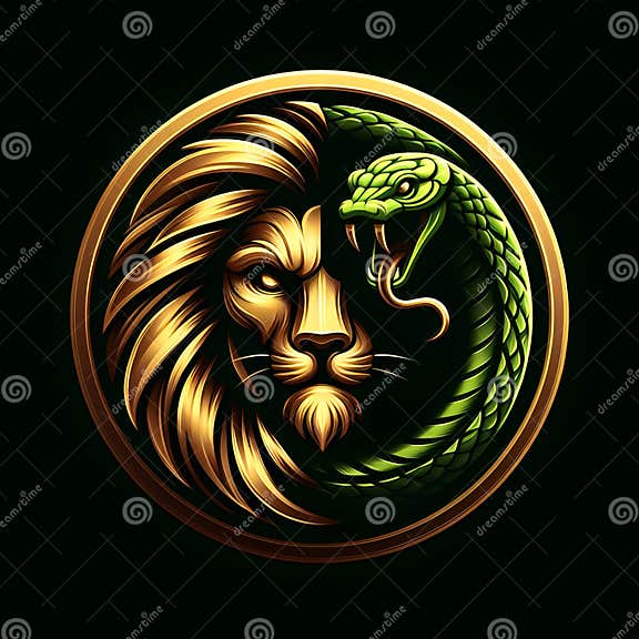 Lion circle stock illustration. Illustration of amazing - 307110791