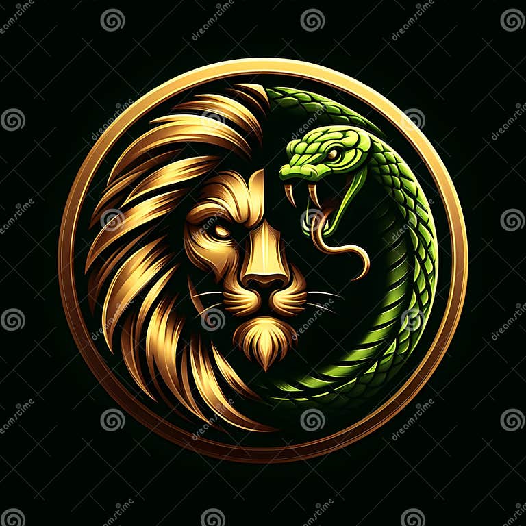 Lion circle stock illustration. Illustration of amazing - 307110791