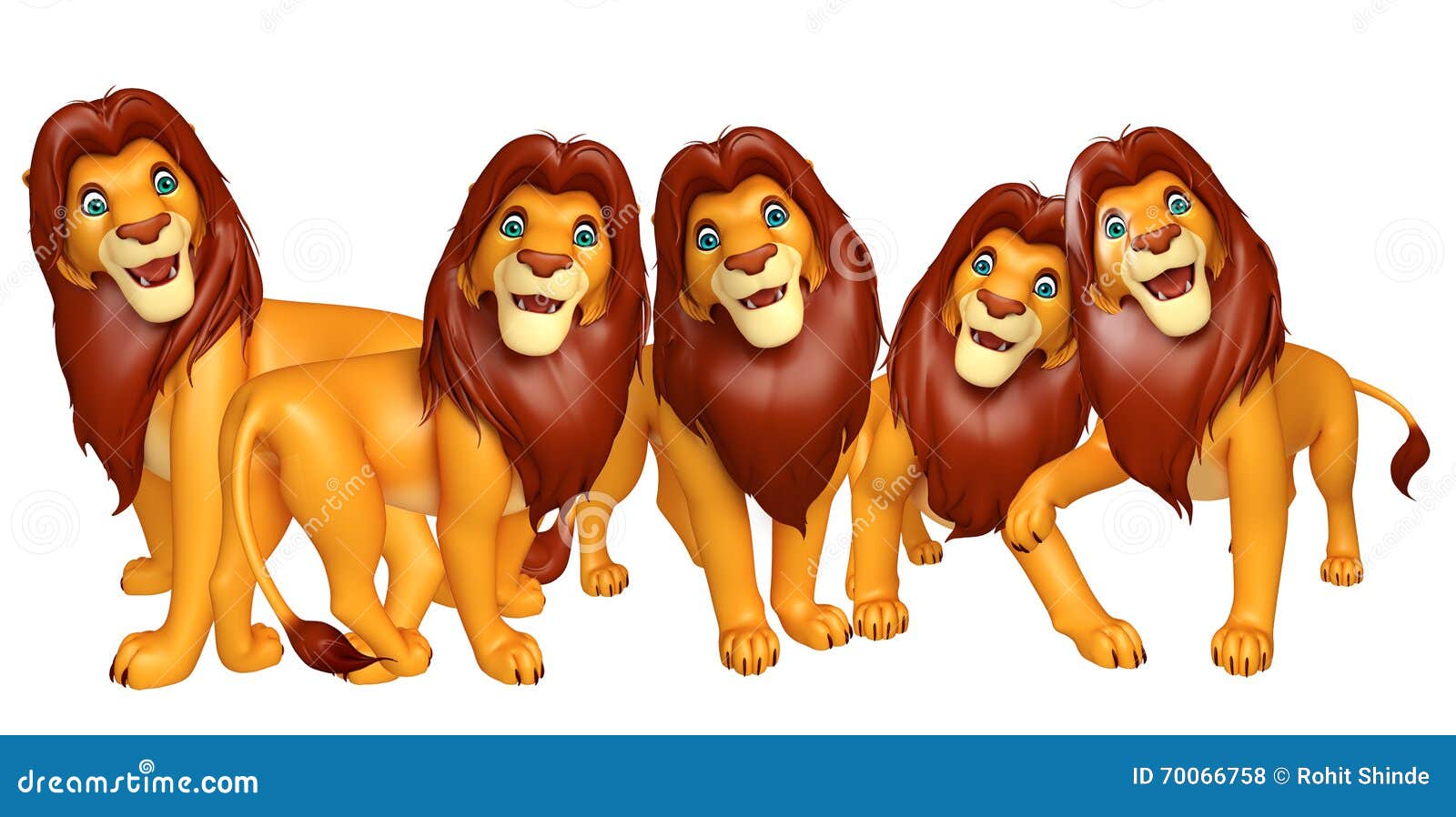 Lion collection stock illustration. Illustration of creature - 70066758