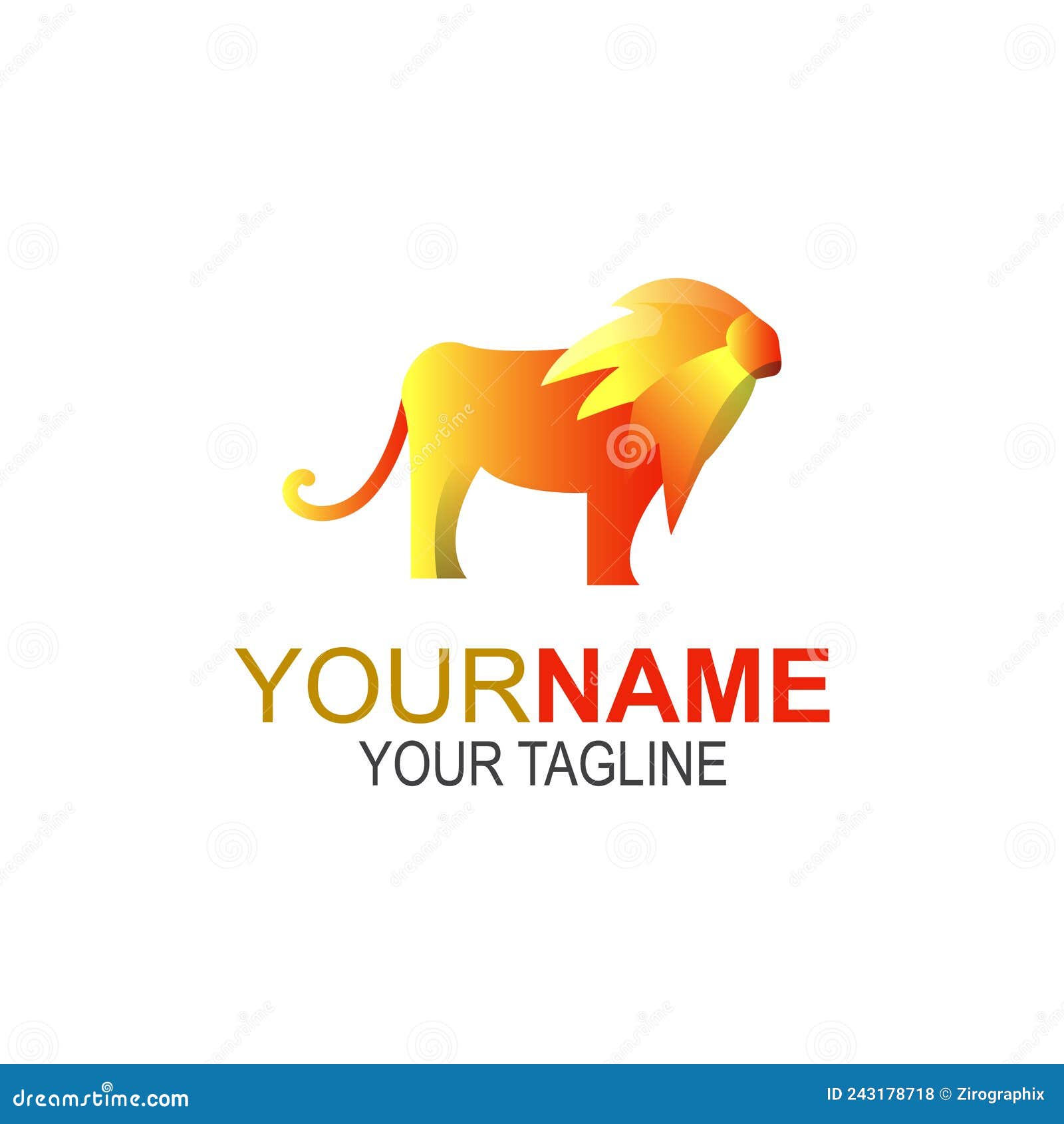 Lion Creative Illustration Logo Icon Design Stock Vector - Illustration ...