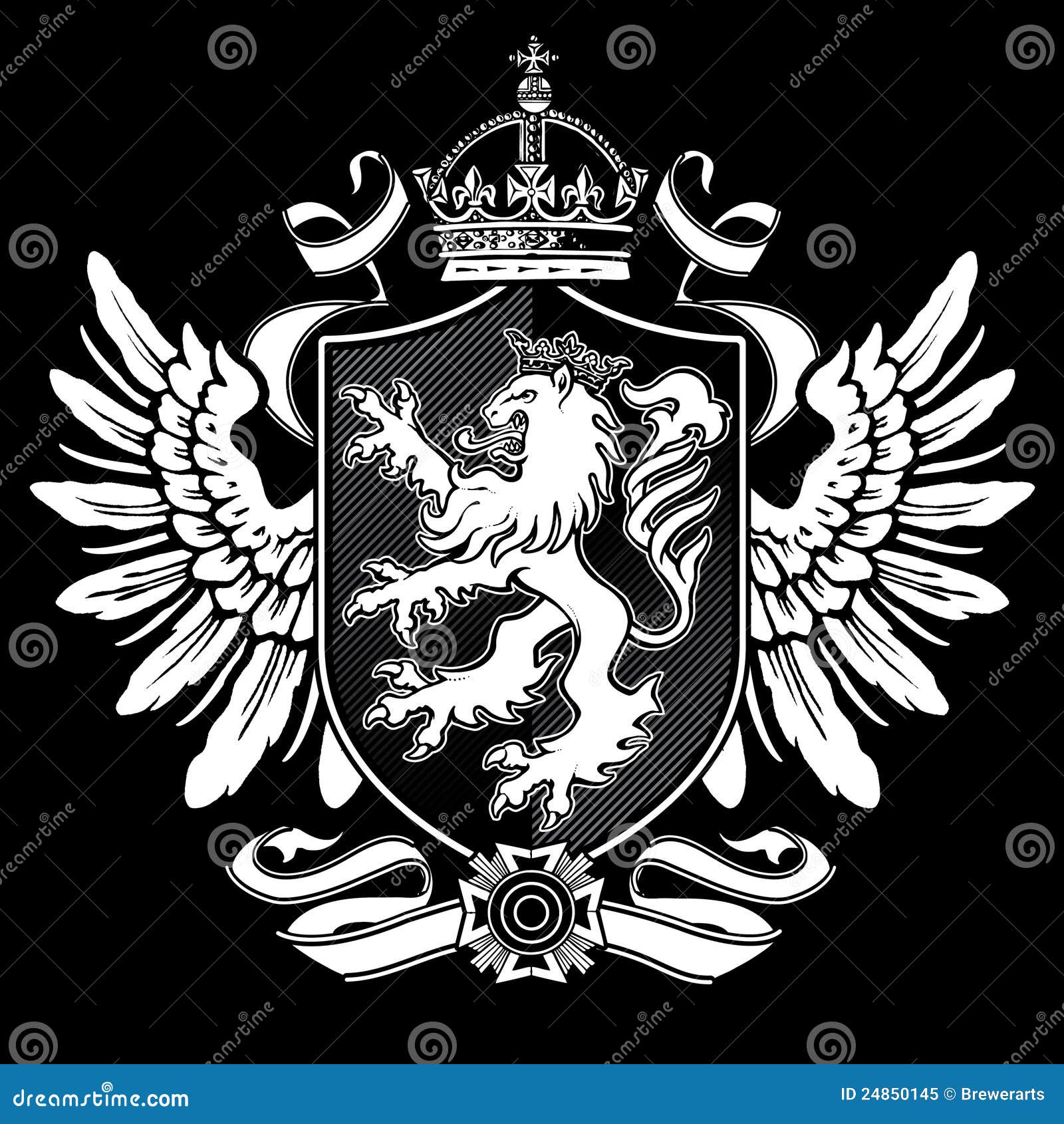 Lion Crest 2 stock vector. Illustration of arms, heraldic - 24850145