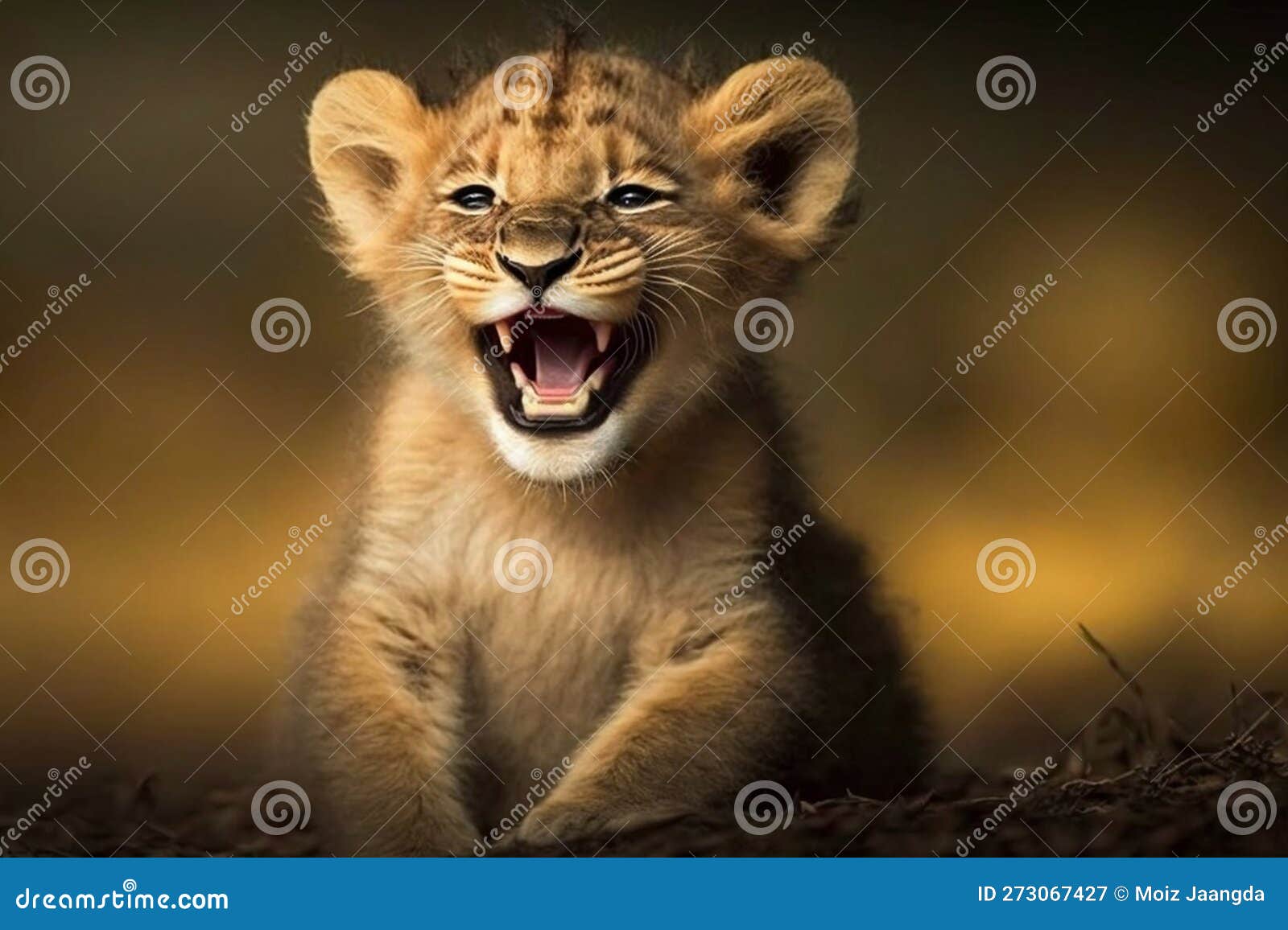 Lion cub laughing stock illustration. Illustration of smile - 273067427